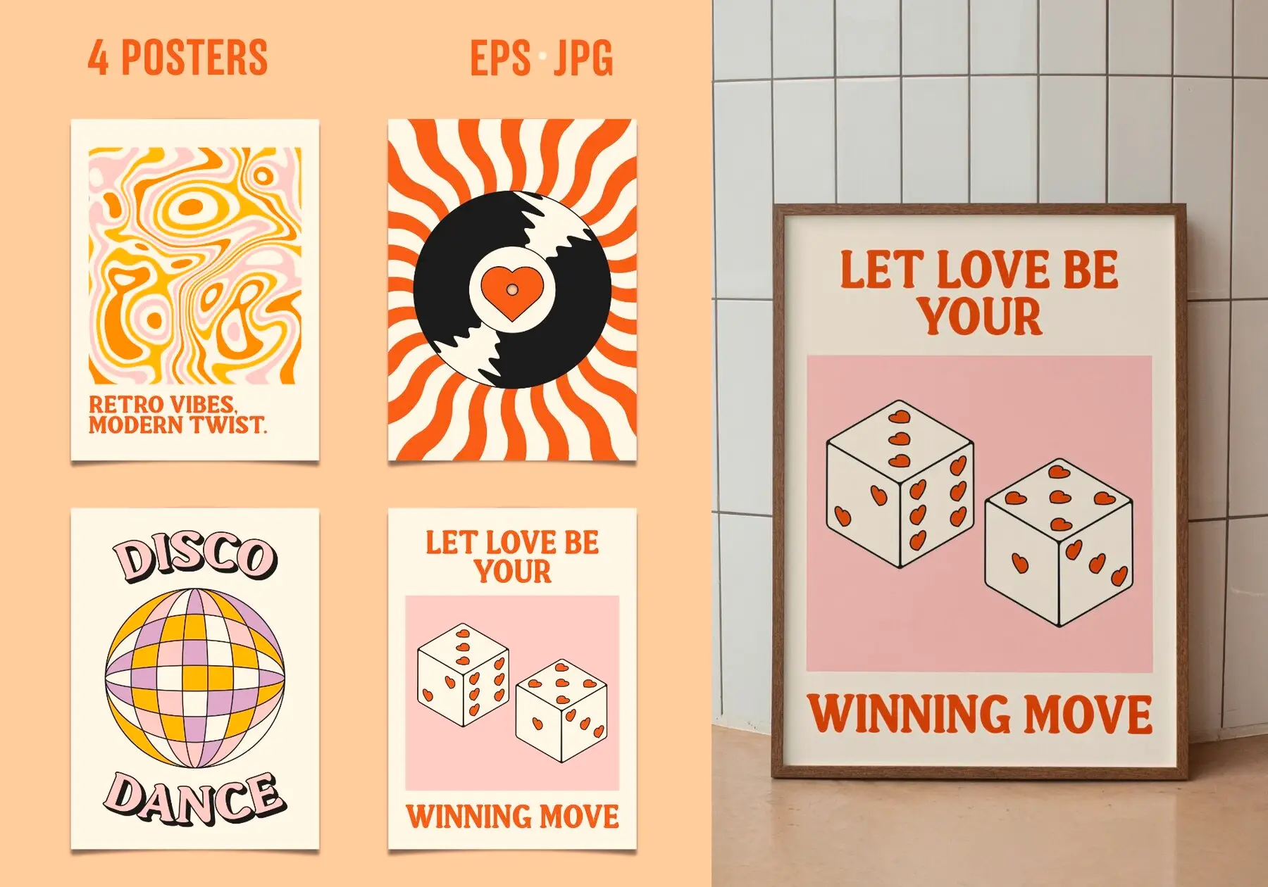 114 Vibrant Retro Graphic Collection Graphics - YouWorkForThem