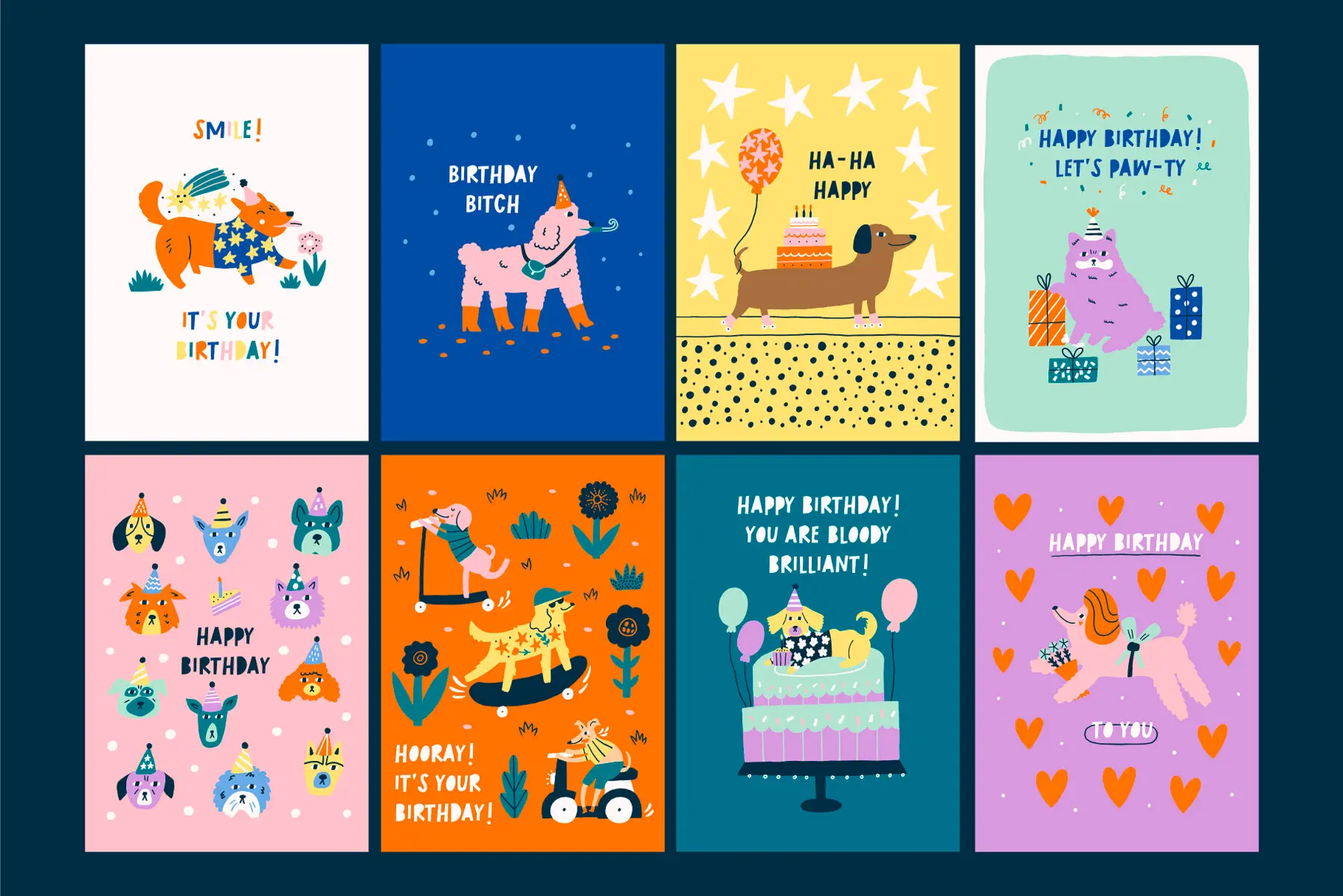 Birthday Dogs Graphics - YouWorkForThem
