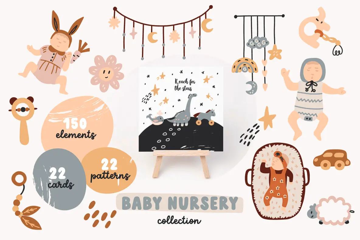 Baby Nursery Collection Graphics - YouWorkForThem