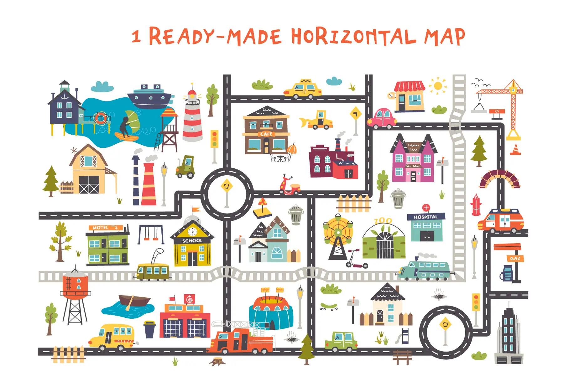 Kids Map Creator City Map Graphics - YouWorkForThem