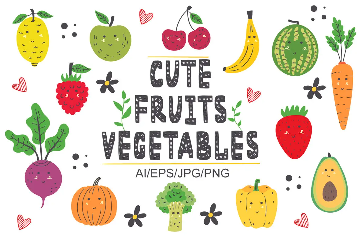 Fruits And Vegetables Clipart