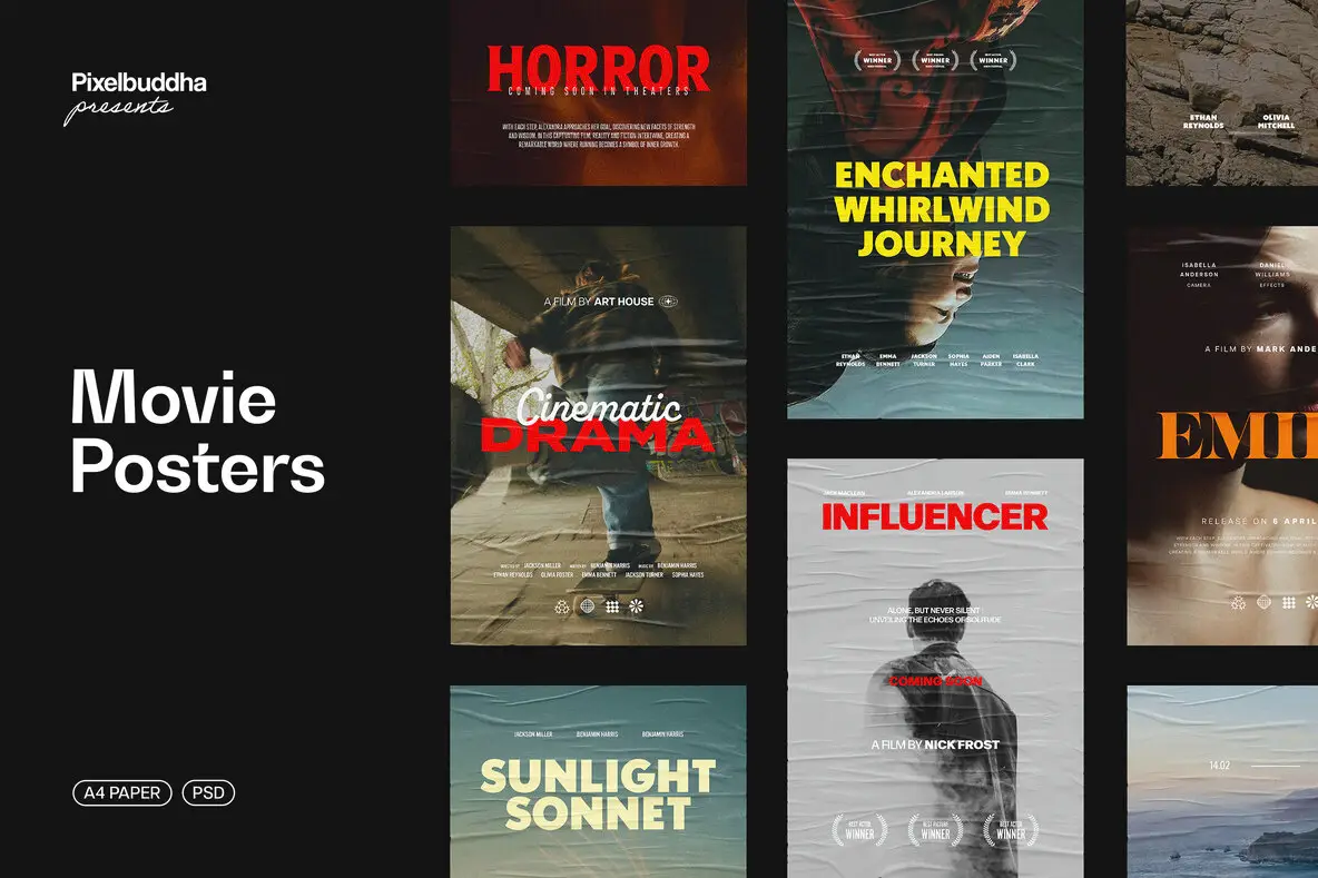 Movie Posters Collection Mockups - YouWorkForThem