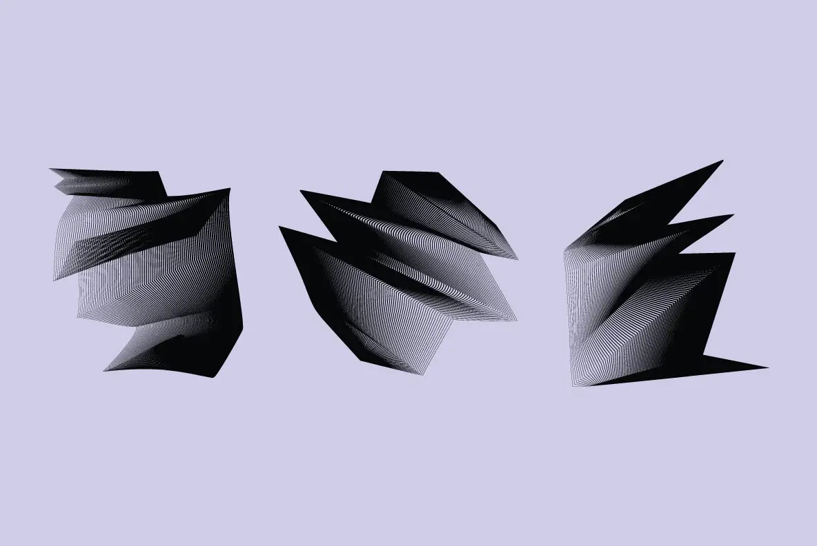 Origami Waves Abstract - YouWorkForThem