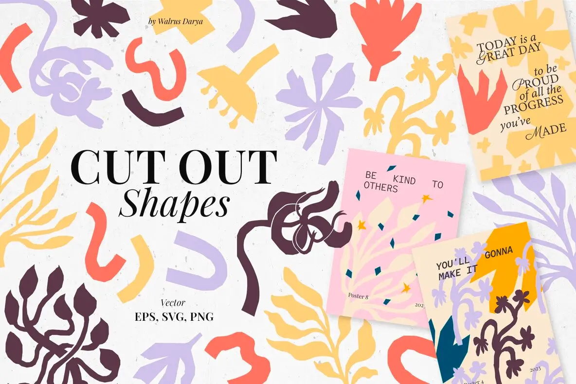 Cut out shapes Abstract - YouWorkForThem