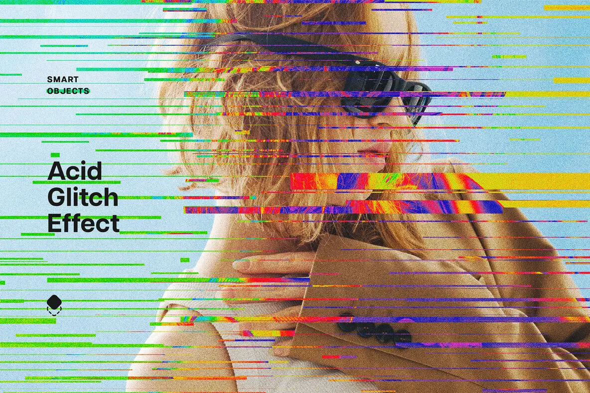 Acid Glitch Photo Effect - YouWorkForThem