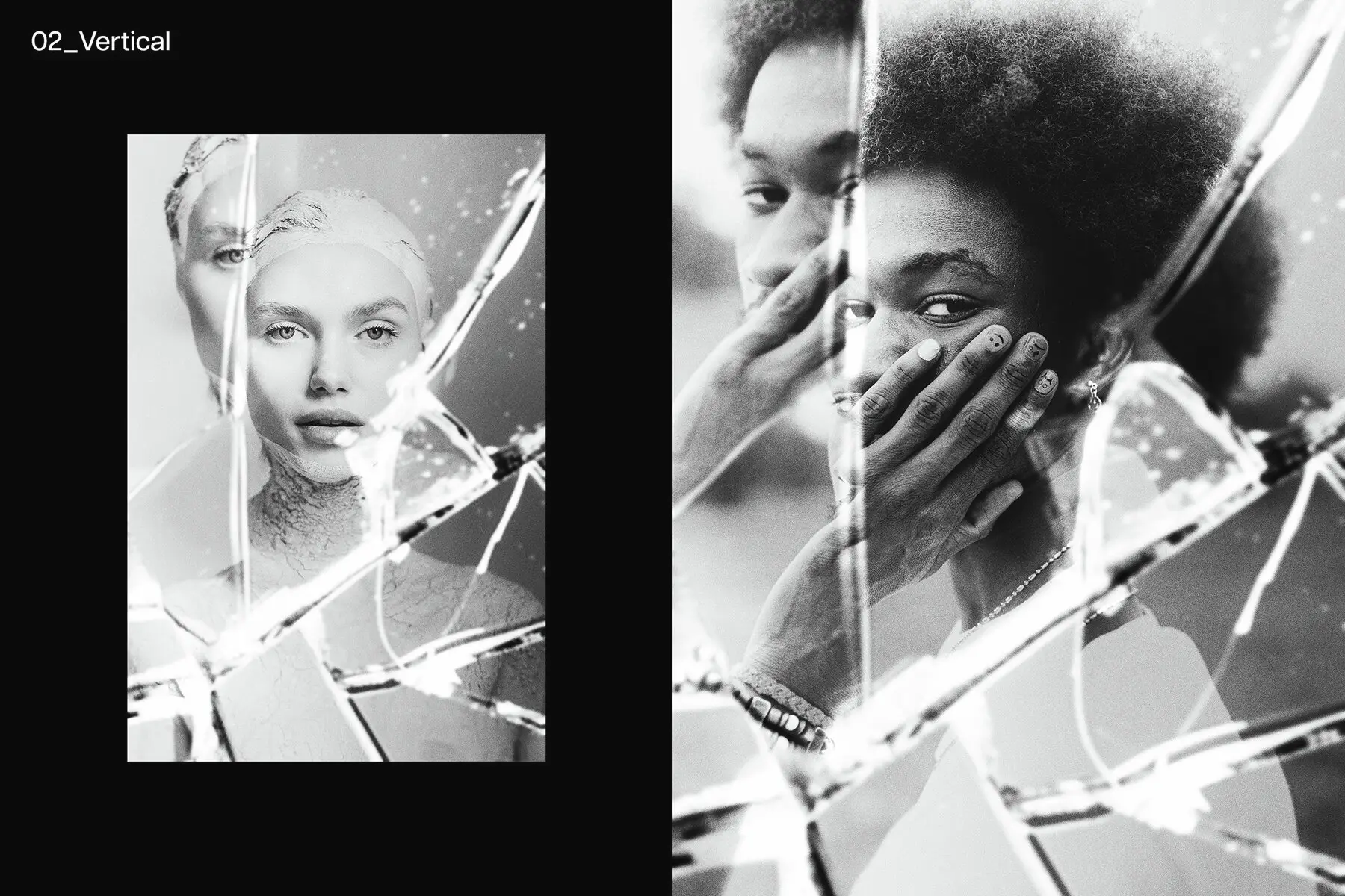 Broken Mirror Photo Effects Graphics - YouWorkForThem