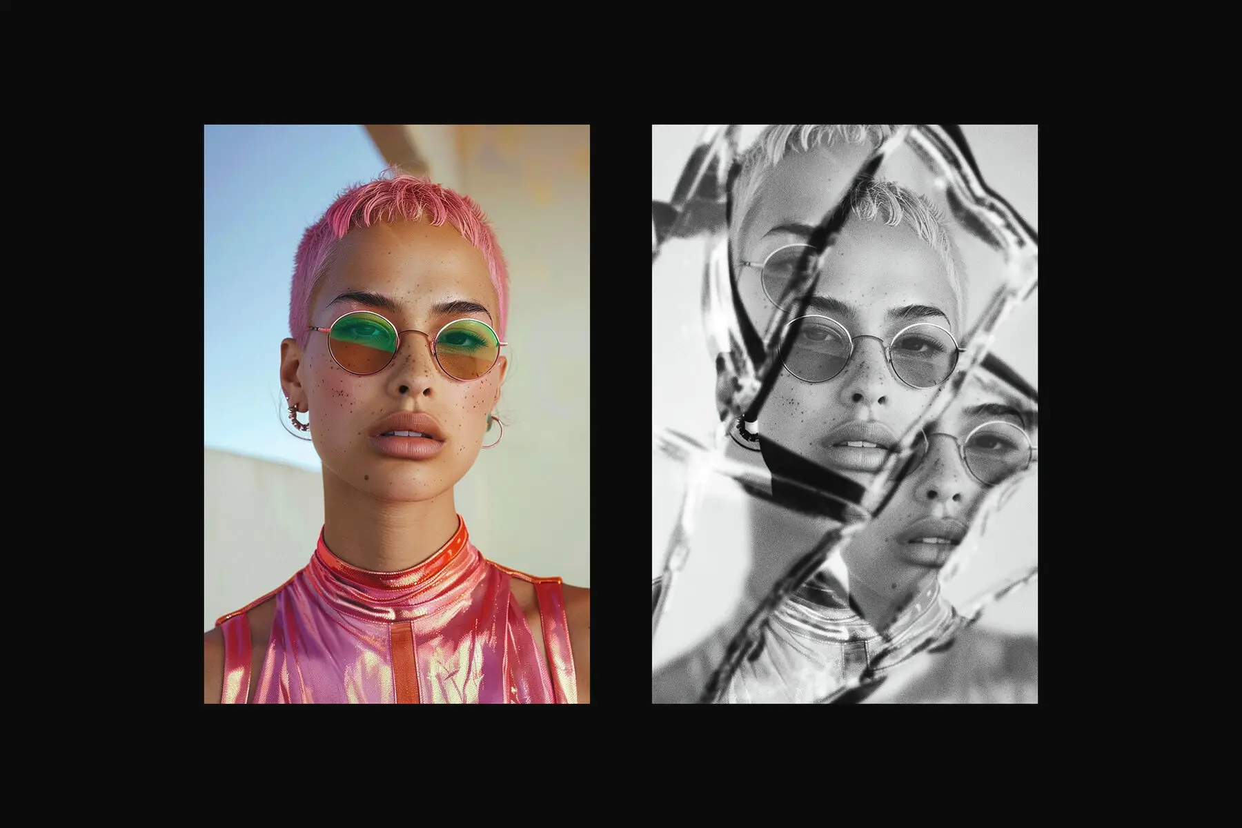 Broken Mirror Photo Effects Graphics - YouWorkForThem