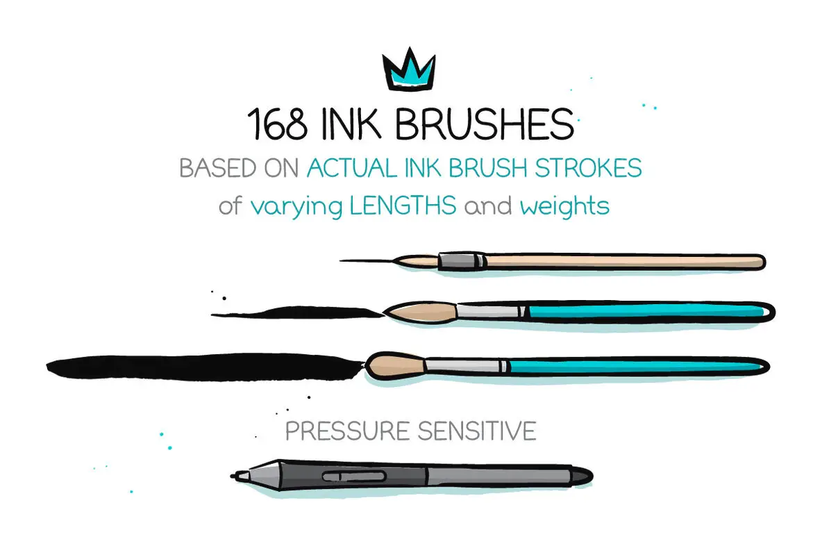 Hand Drawn Ink Brushes - YouWorkForThem