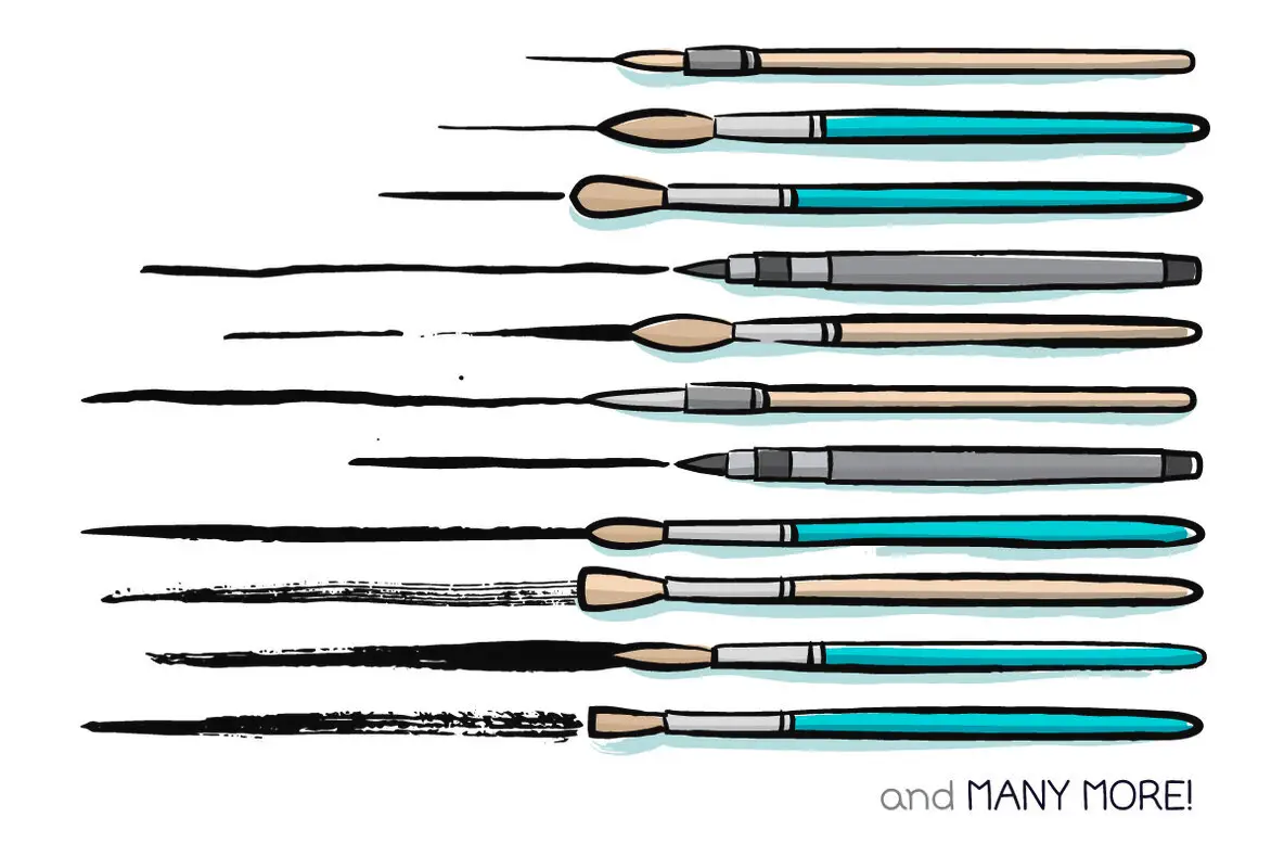 Hand Drawn Ink Brushes - YouWorkForThem