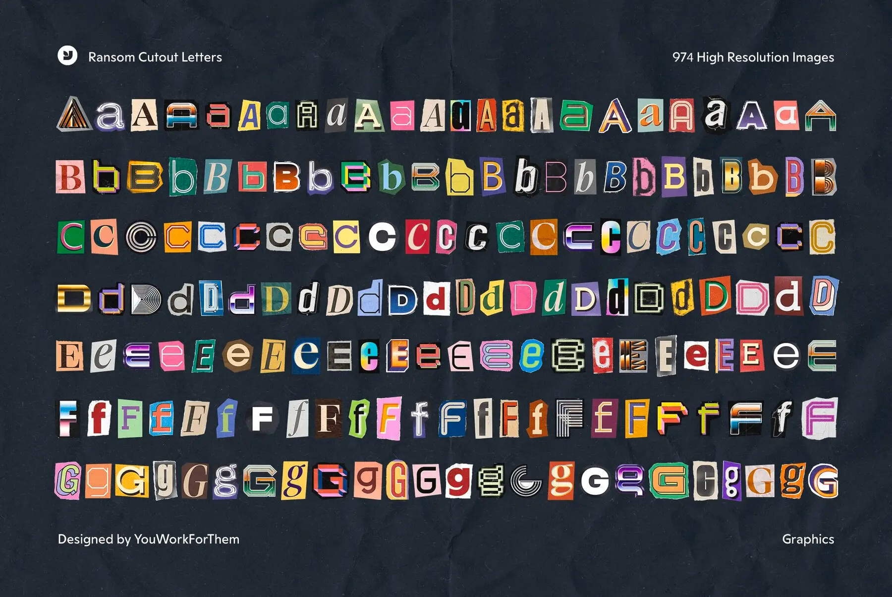 Ransom Cutout Letters Graphics - YouWorkForThem