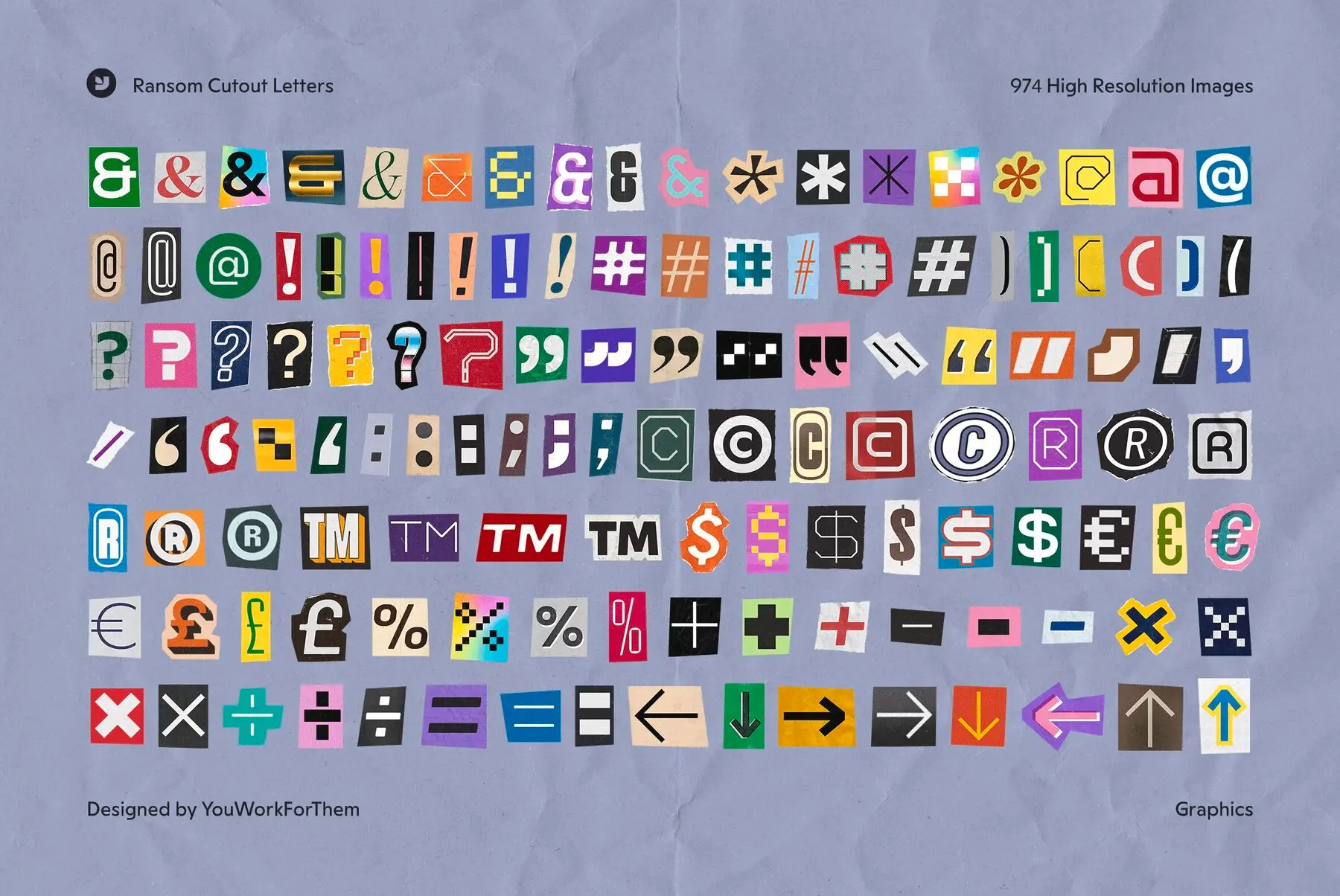 Ransom Cutout Letters Graphics - YouWorkForThem