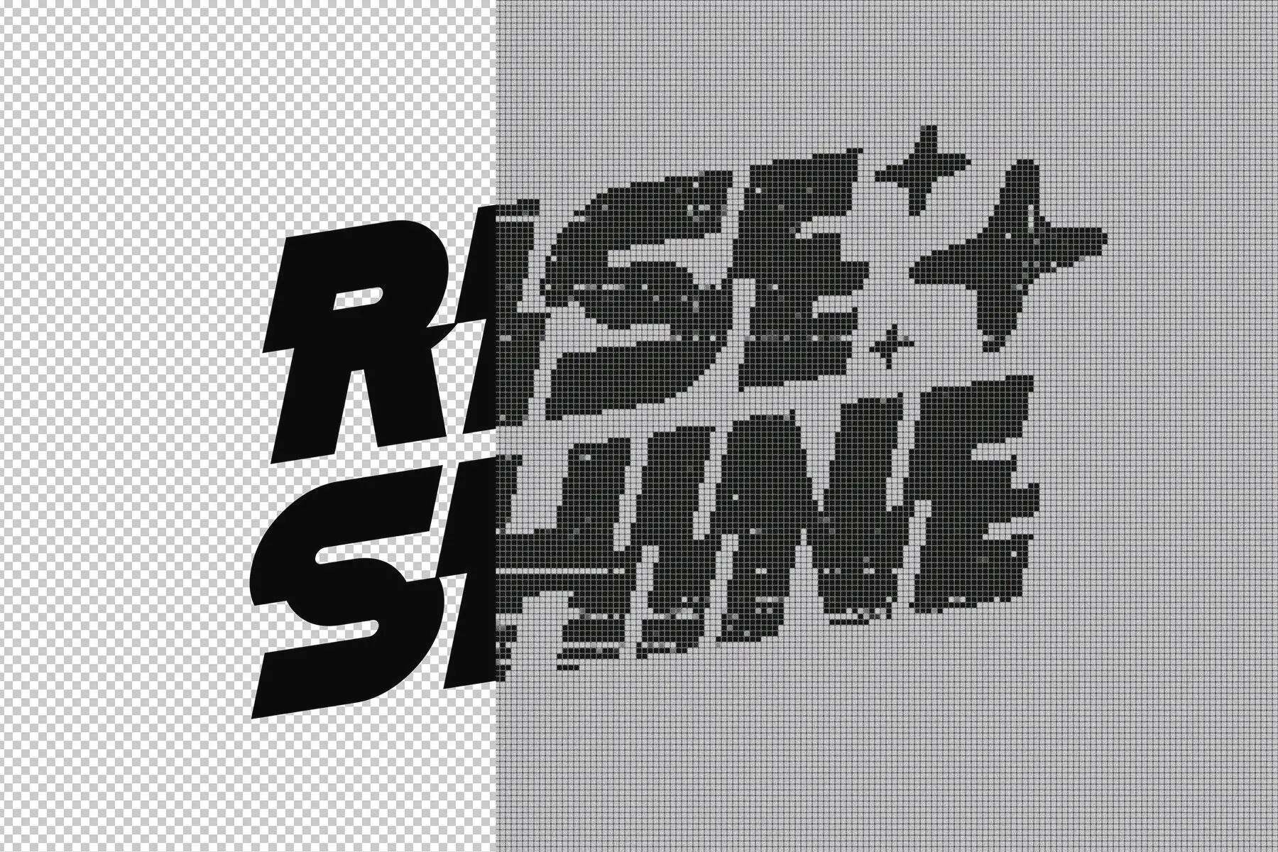 Pixel Screen Text Logo Effect - YouWorkForThem