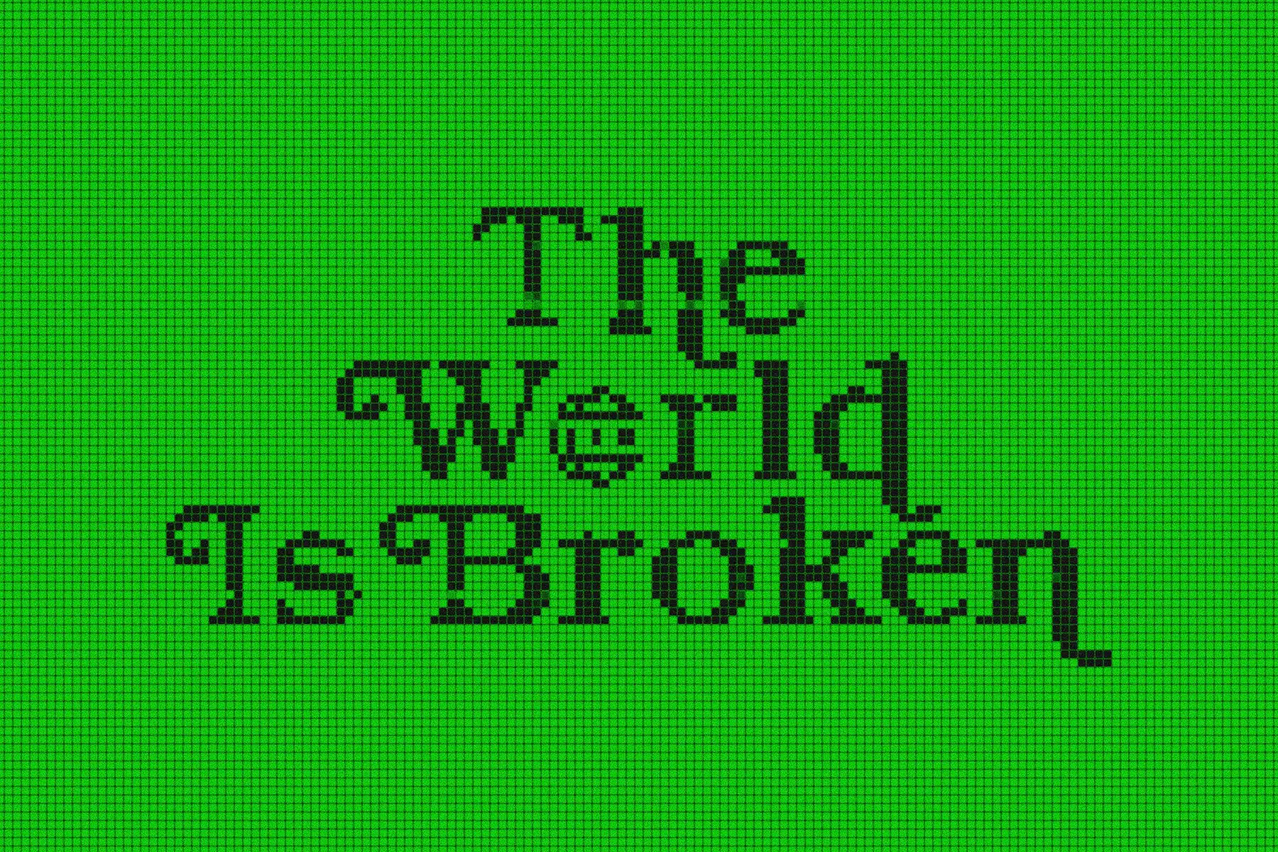 Pixel Screen Text Logo Effect - YouWorkForThem