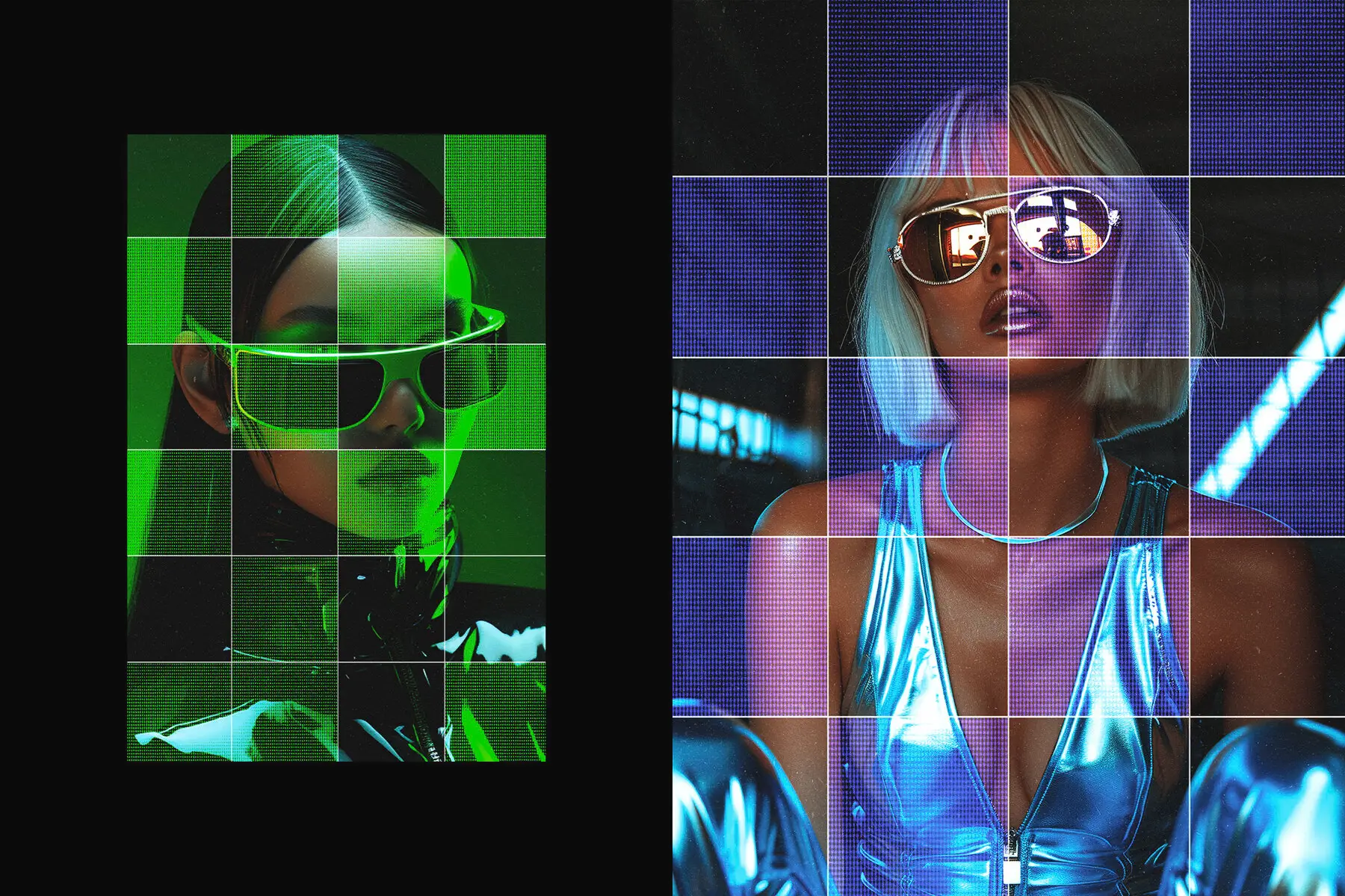 Cyber Shapes Photo Effect - YouWorkForThem