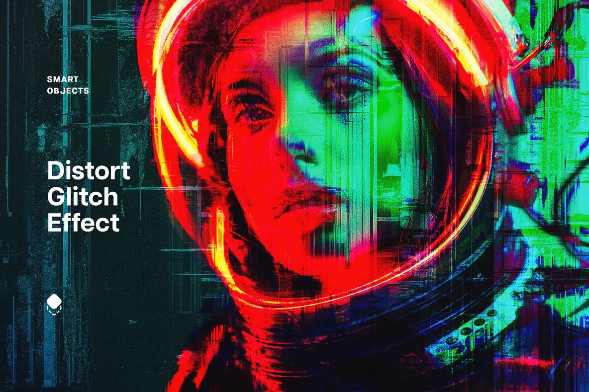 Distorted Glitches Photo Effect - YouWorkForThem