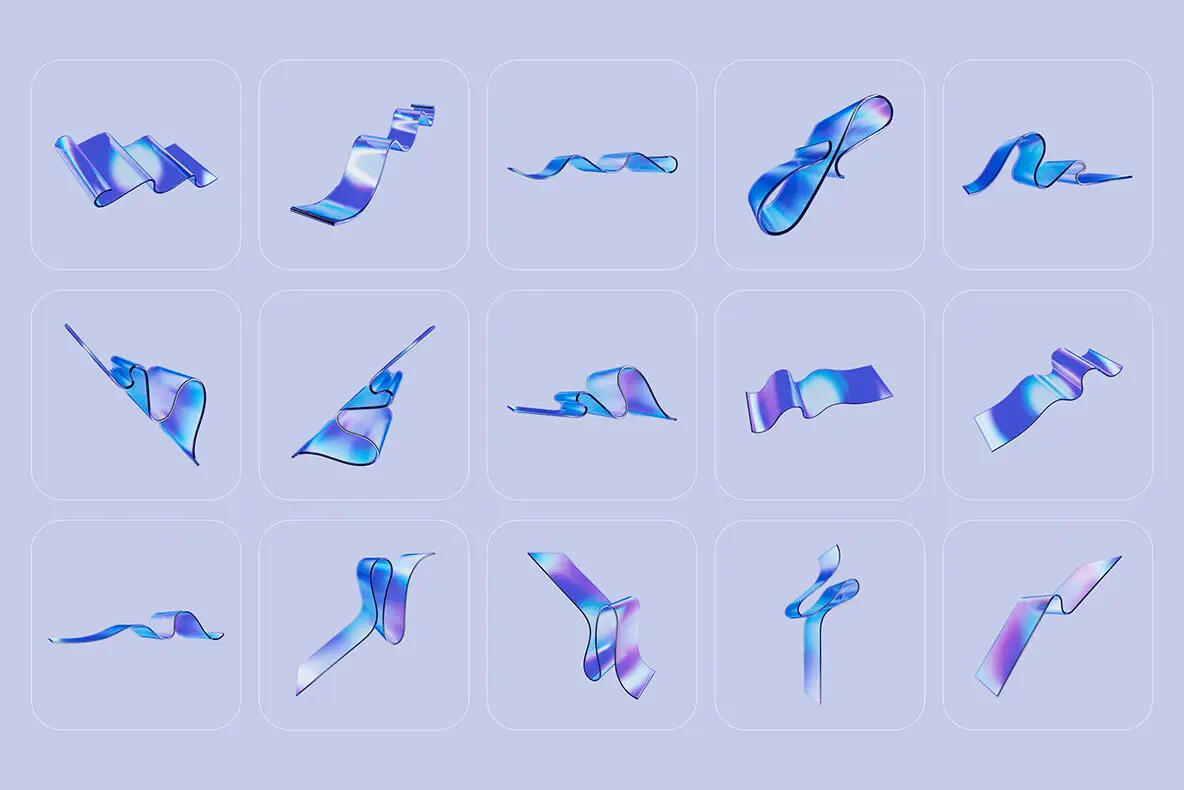 3d Glass Waves Graphics Youworkforthem