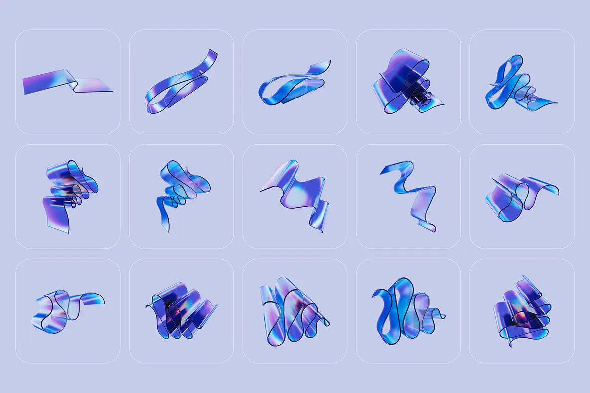 3d Glass Waves Graphics Youworkforthem