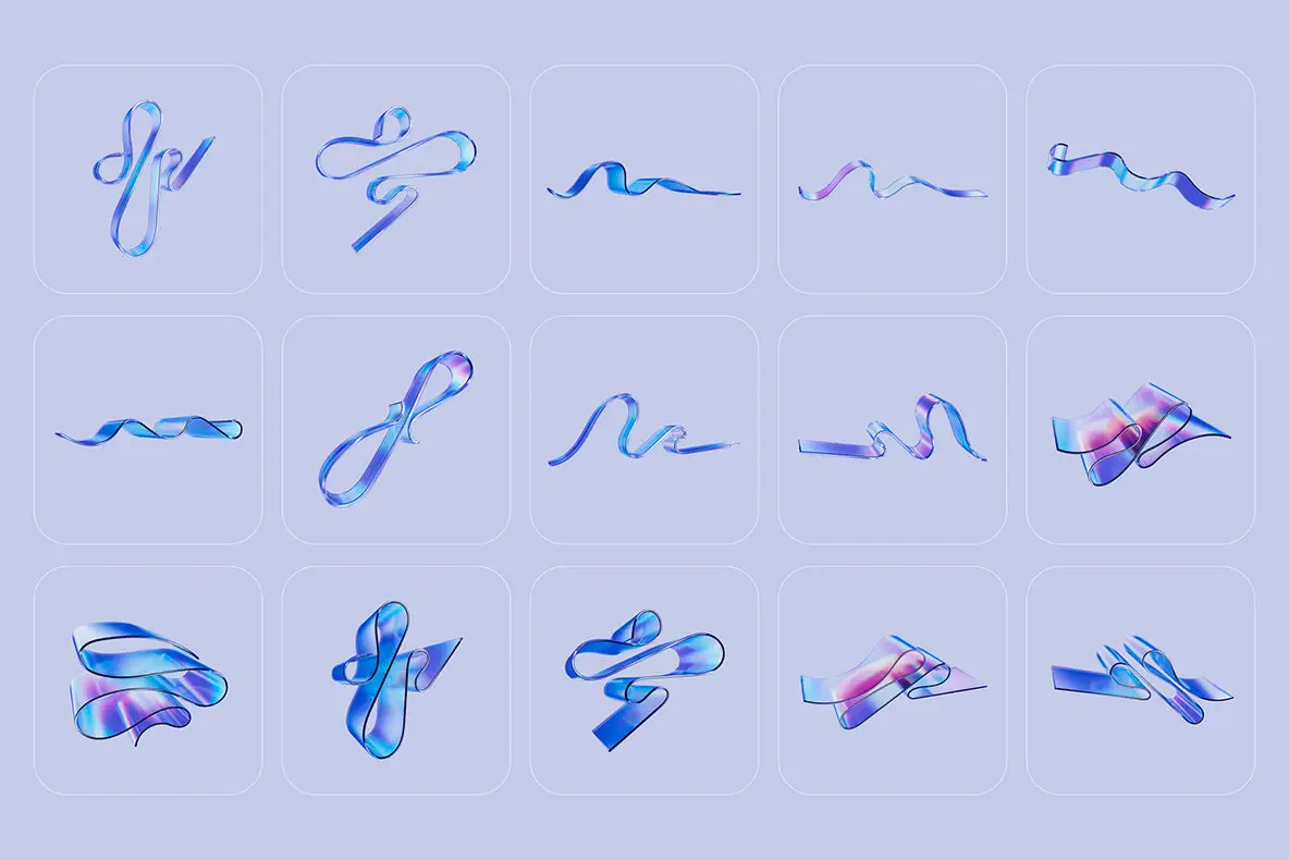 3d Glass Waves Graphics Youworkforthem