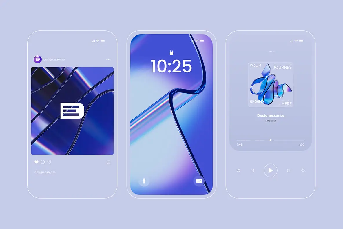 3d Glass Waves Graphics Youworkforthem