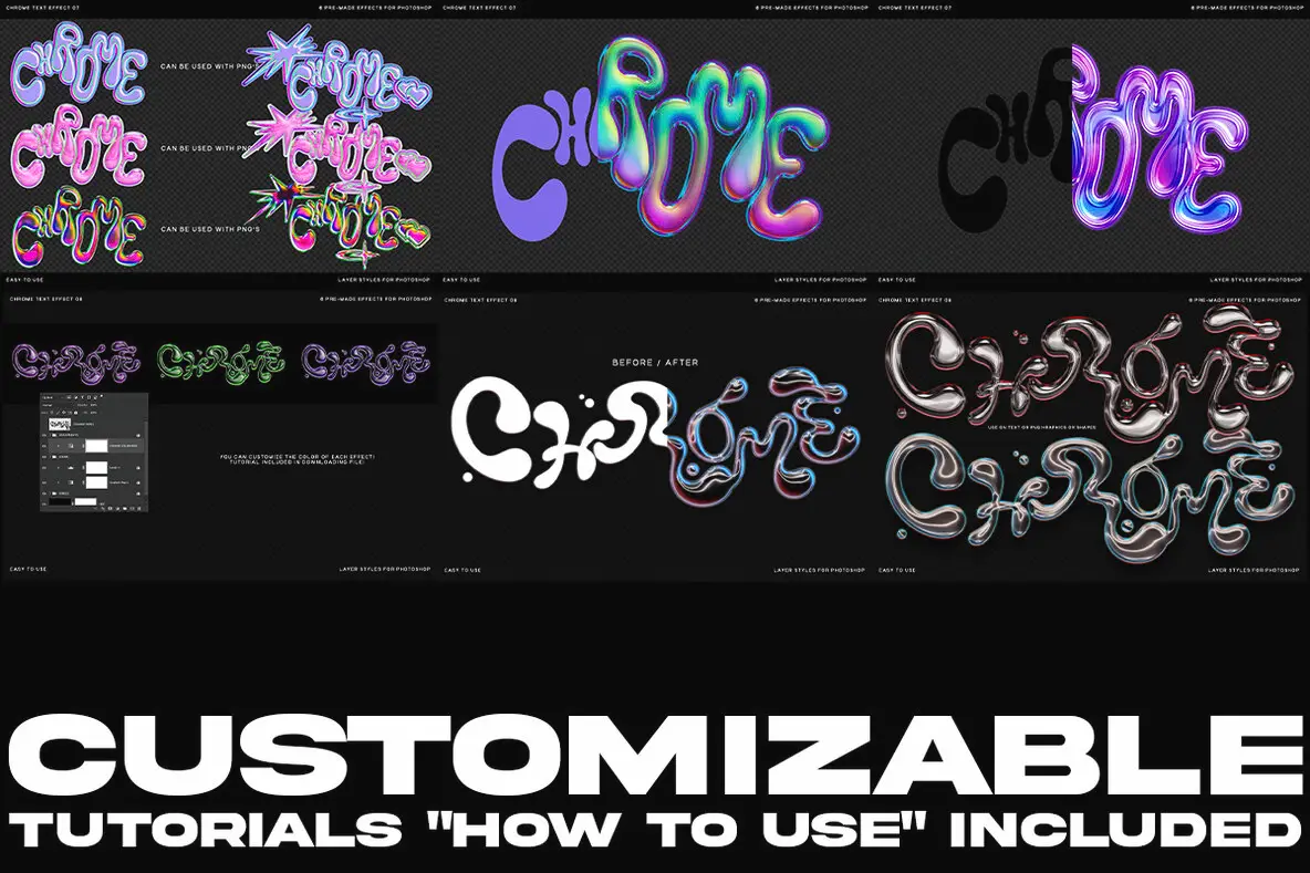Chrome Layer Styles Bundle - YouWorkForThem