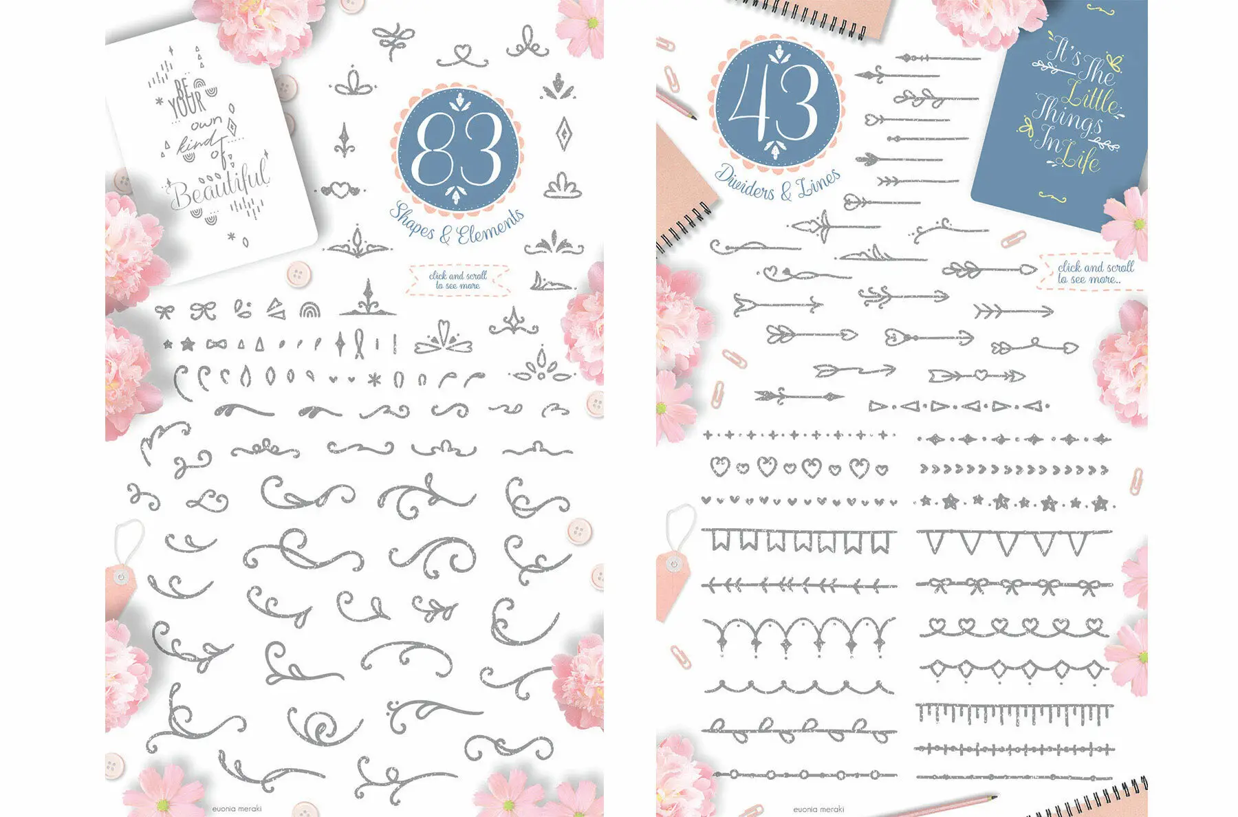 Pretty Little Things Design Kit Graphics - YouWorkForThem