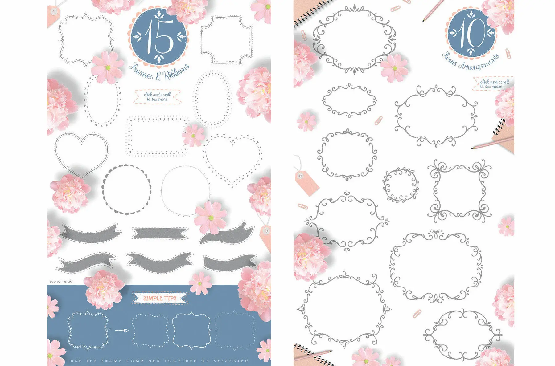 Pretty Little Things Design Kit Graphics - YouWorkForThem