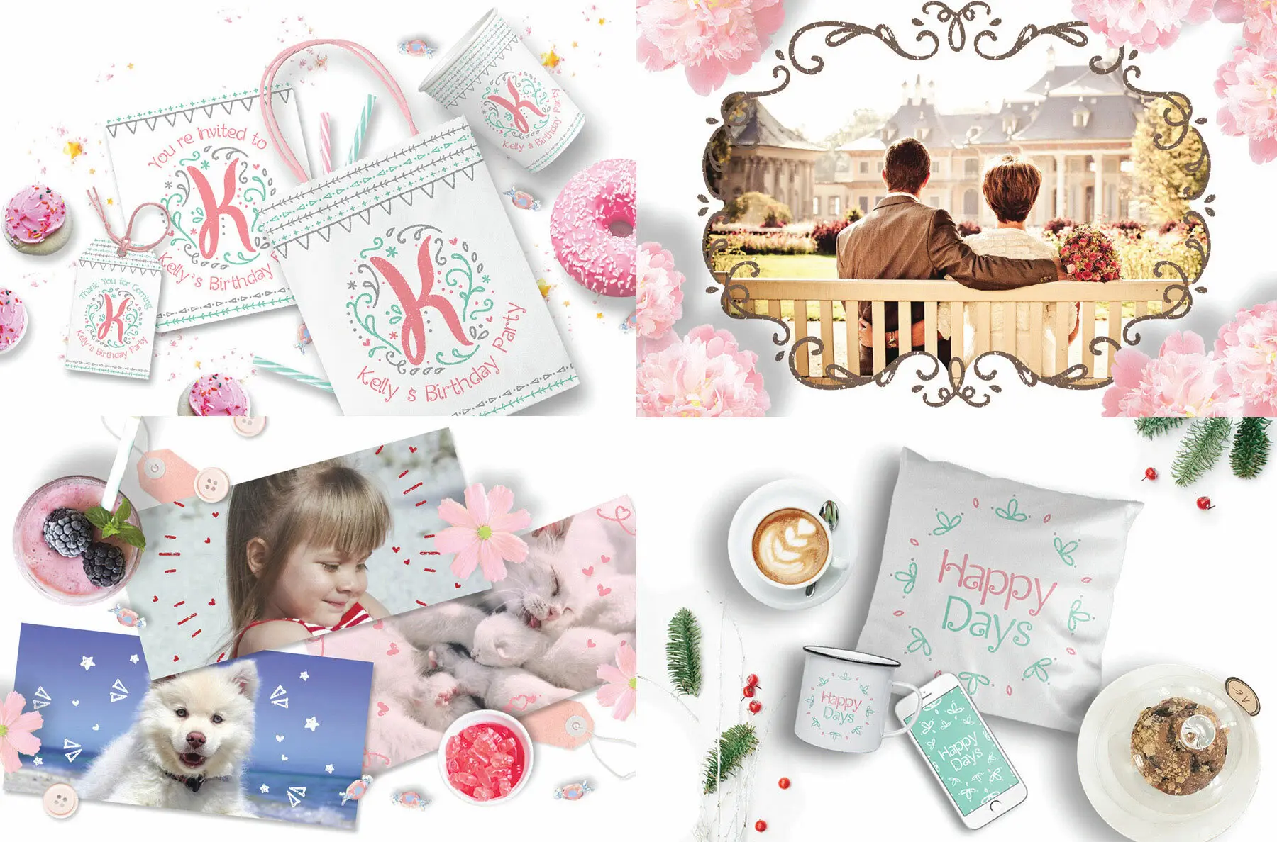 Pretty Little Things Design Kit Graphics - YouWorkForThem