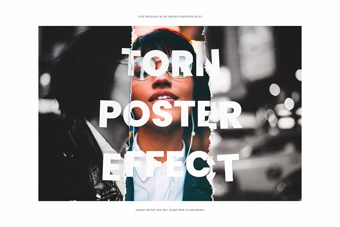 Torn Paper Poster Photo Effect Mockup Font - Fontpath