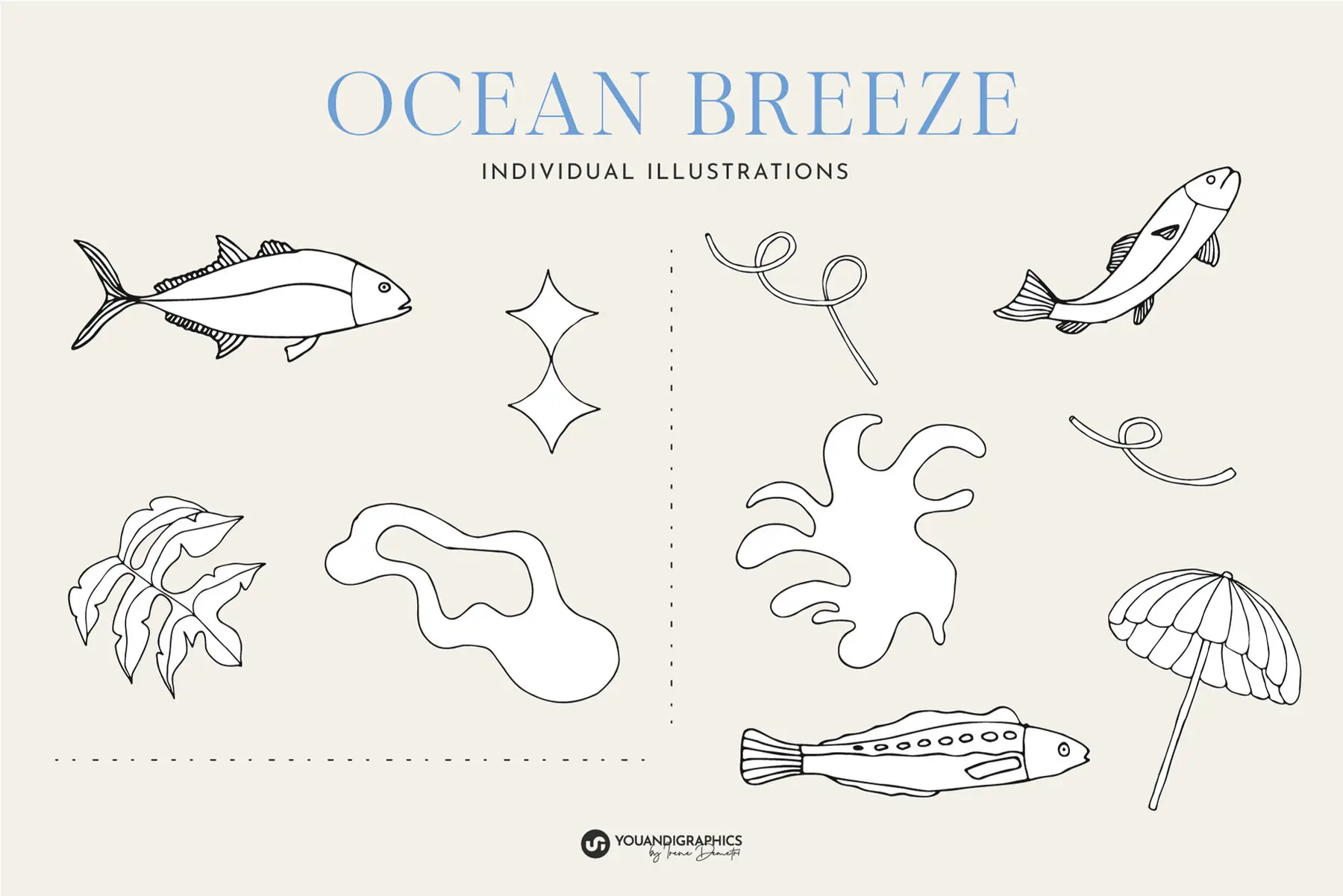 Ocean Breeze Graphics Collection Graphics - YouWorkForThem