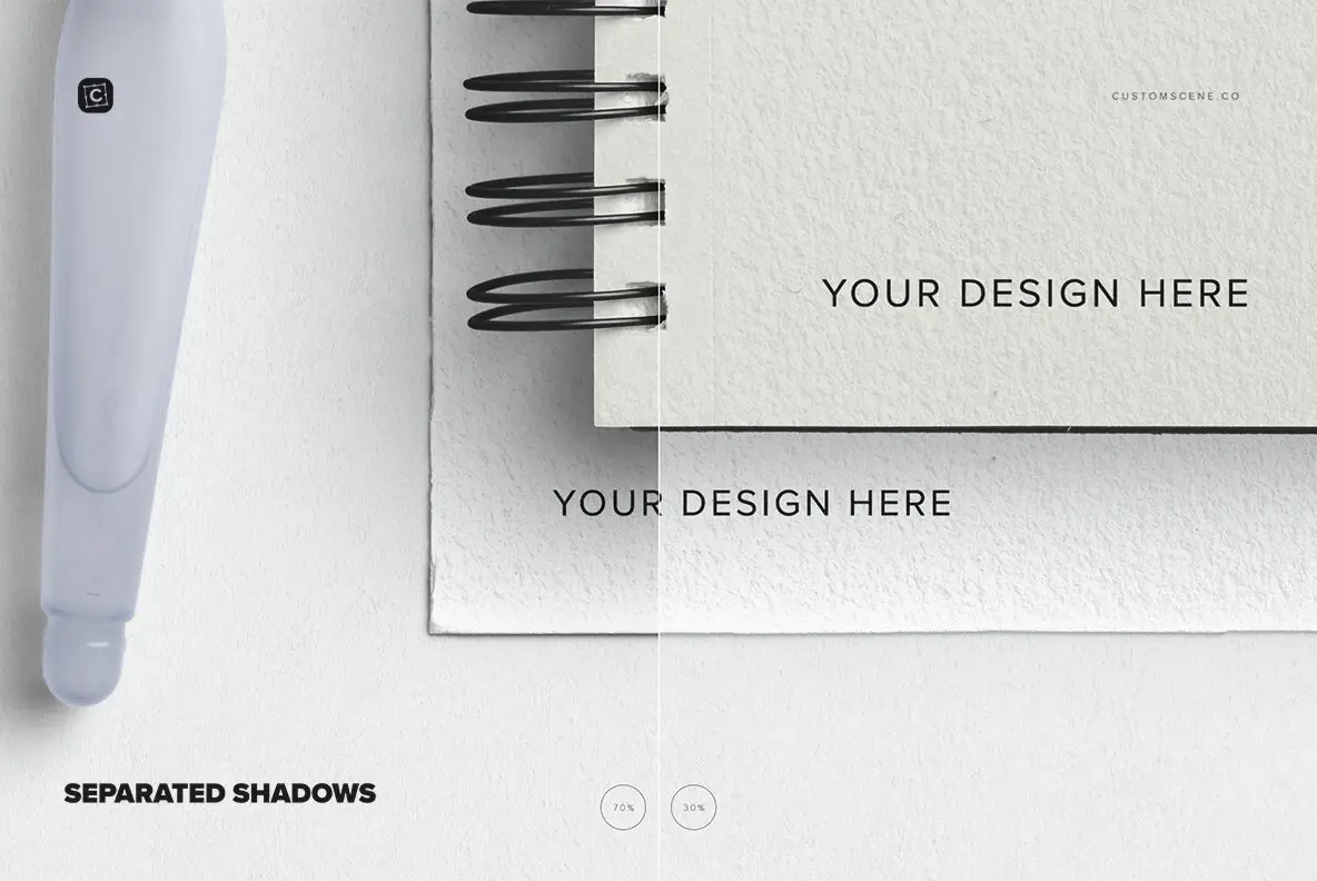 Artistic Watercolor Notebook Scene Creator Mockup Mockups - YouWorkForThem