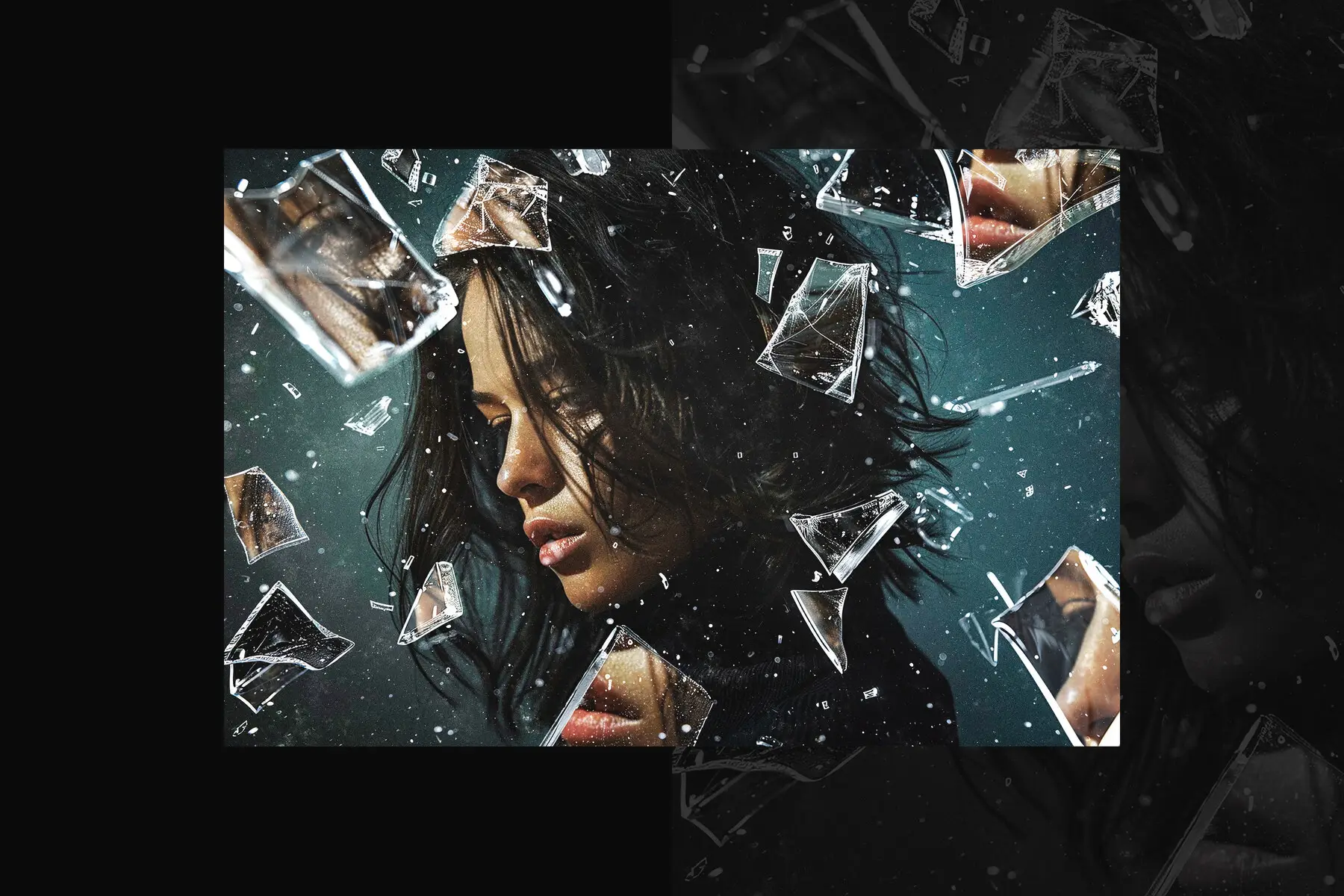 Shattered Glass Photo Effect - YouWorkForThem