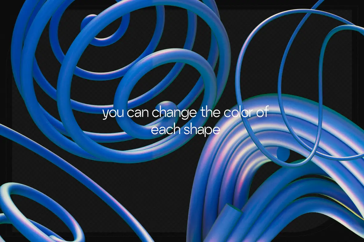 3D Chrome Spirals - Shapes Objects Graphics - YouWorkForThem