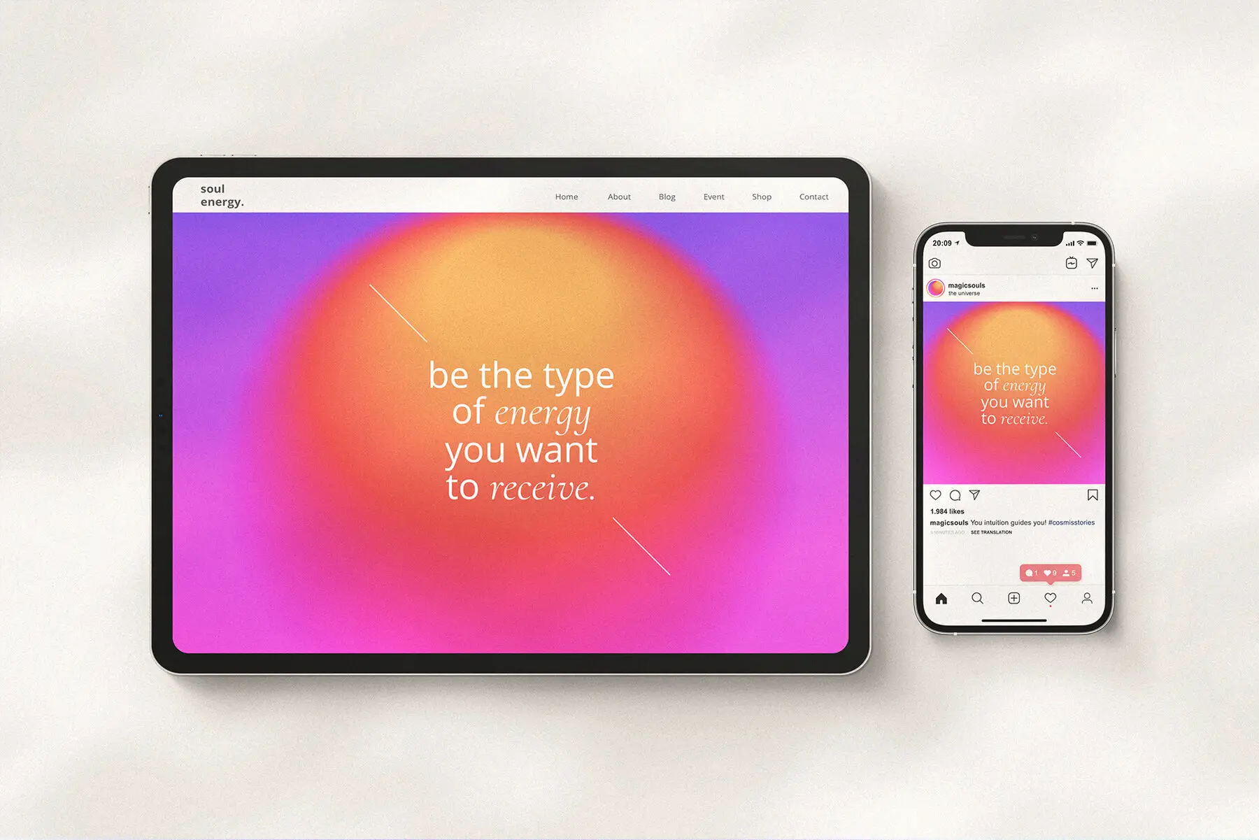Soul Energy vibrant noisy gradients Graphics - YouWorkForThem