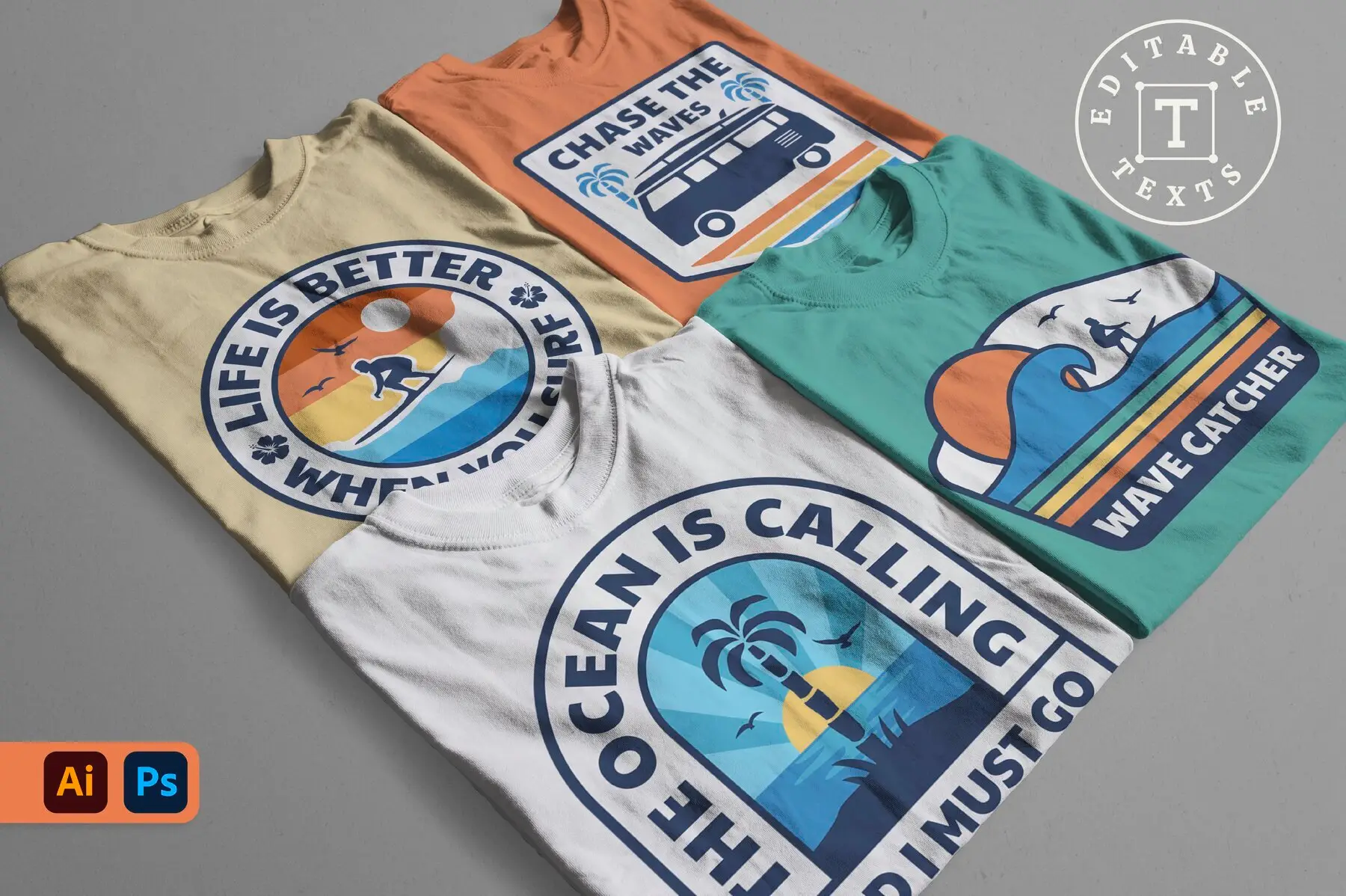 Surfing Design Pack Logos - YouWorkForThem