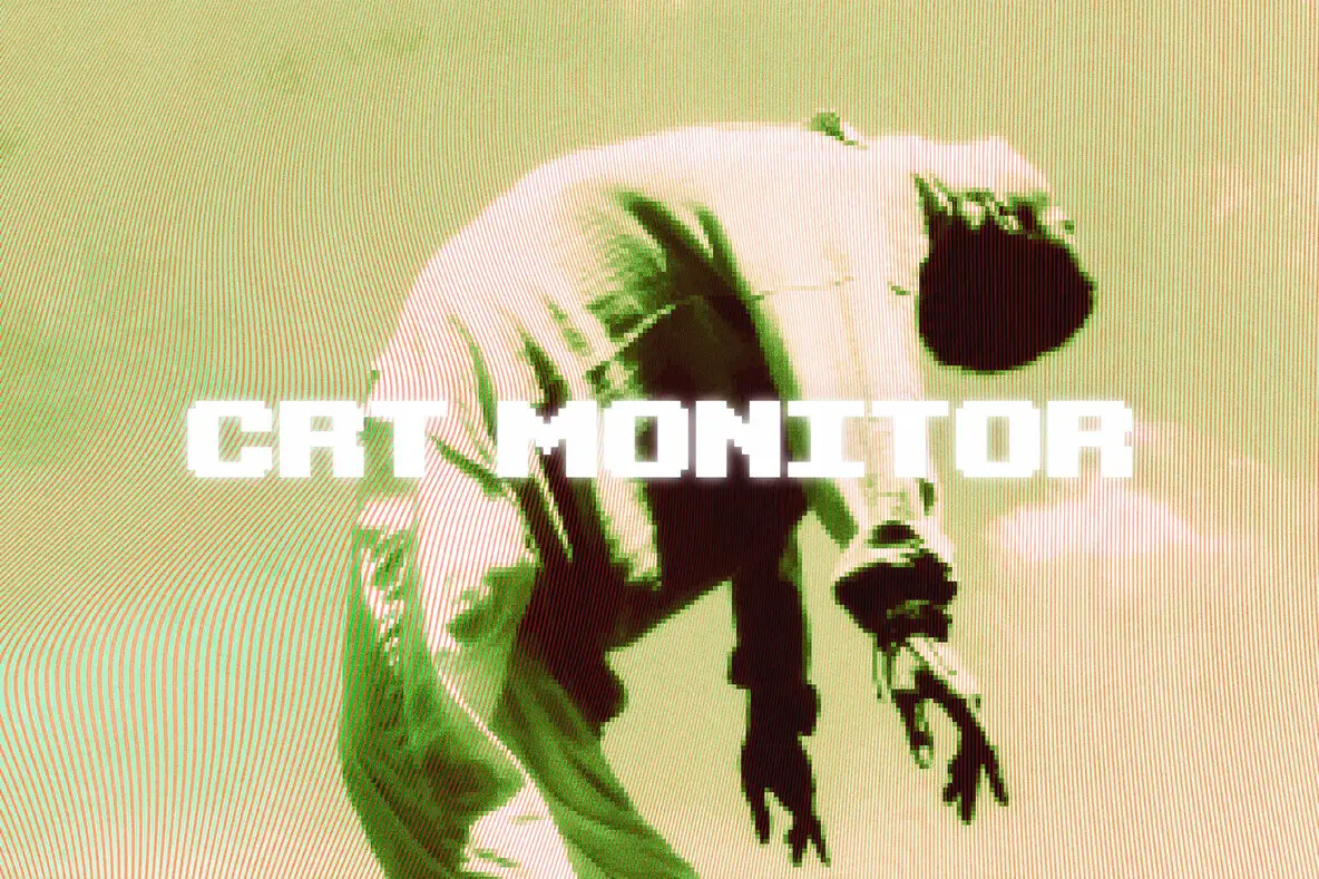 CRT Monitor Photo Effect - YouWorkForThem