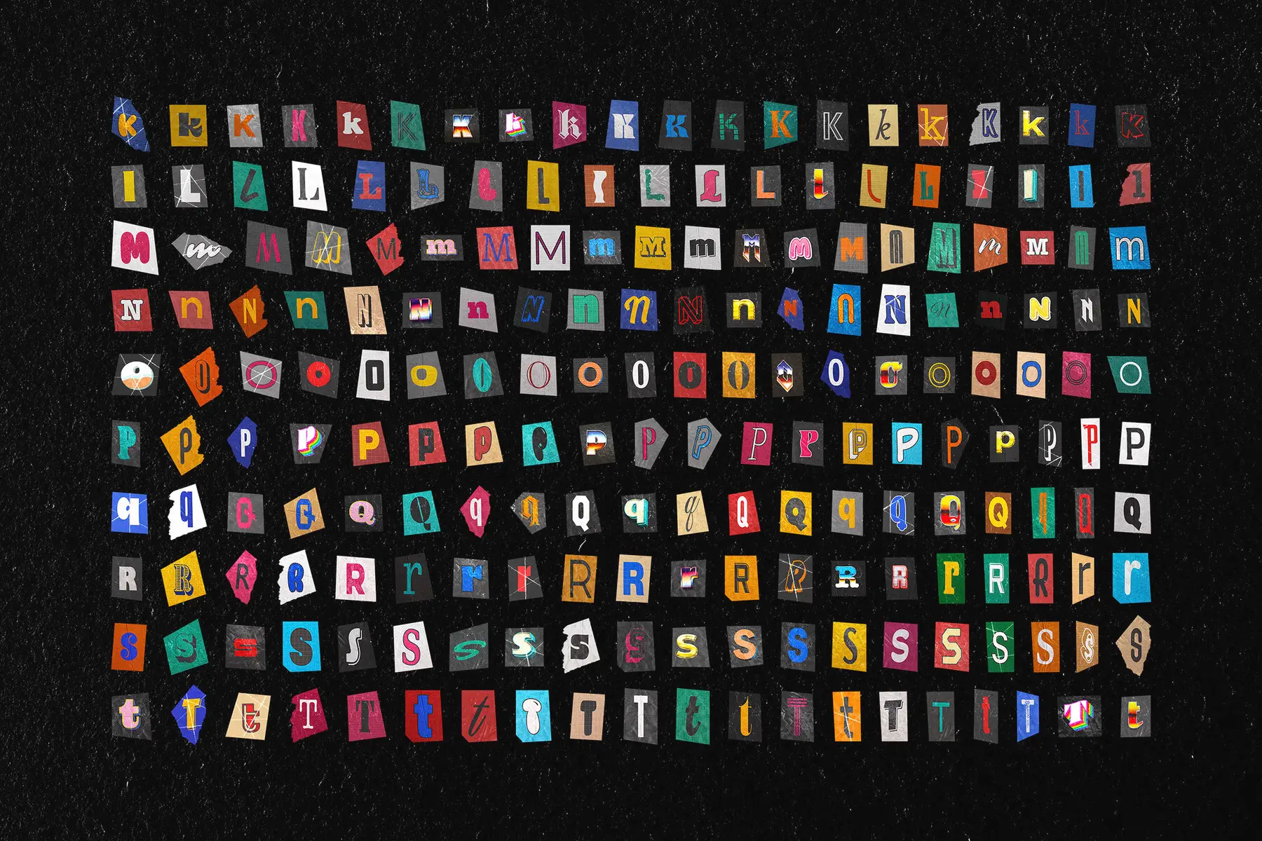 Ransom Note Letters Collection Graphics - YouWorkForThem