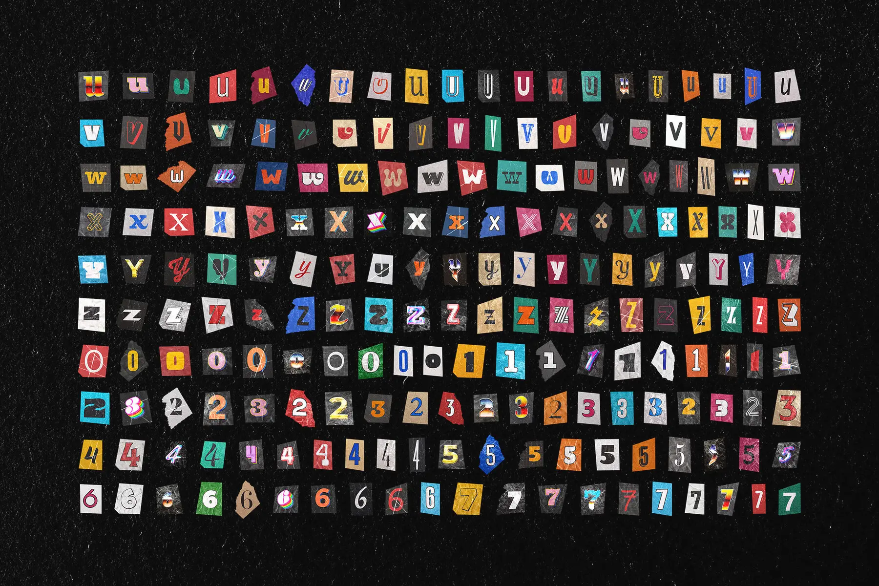 Ransom Note Letters Collection Graphics - YouWorkForThem