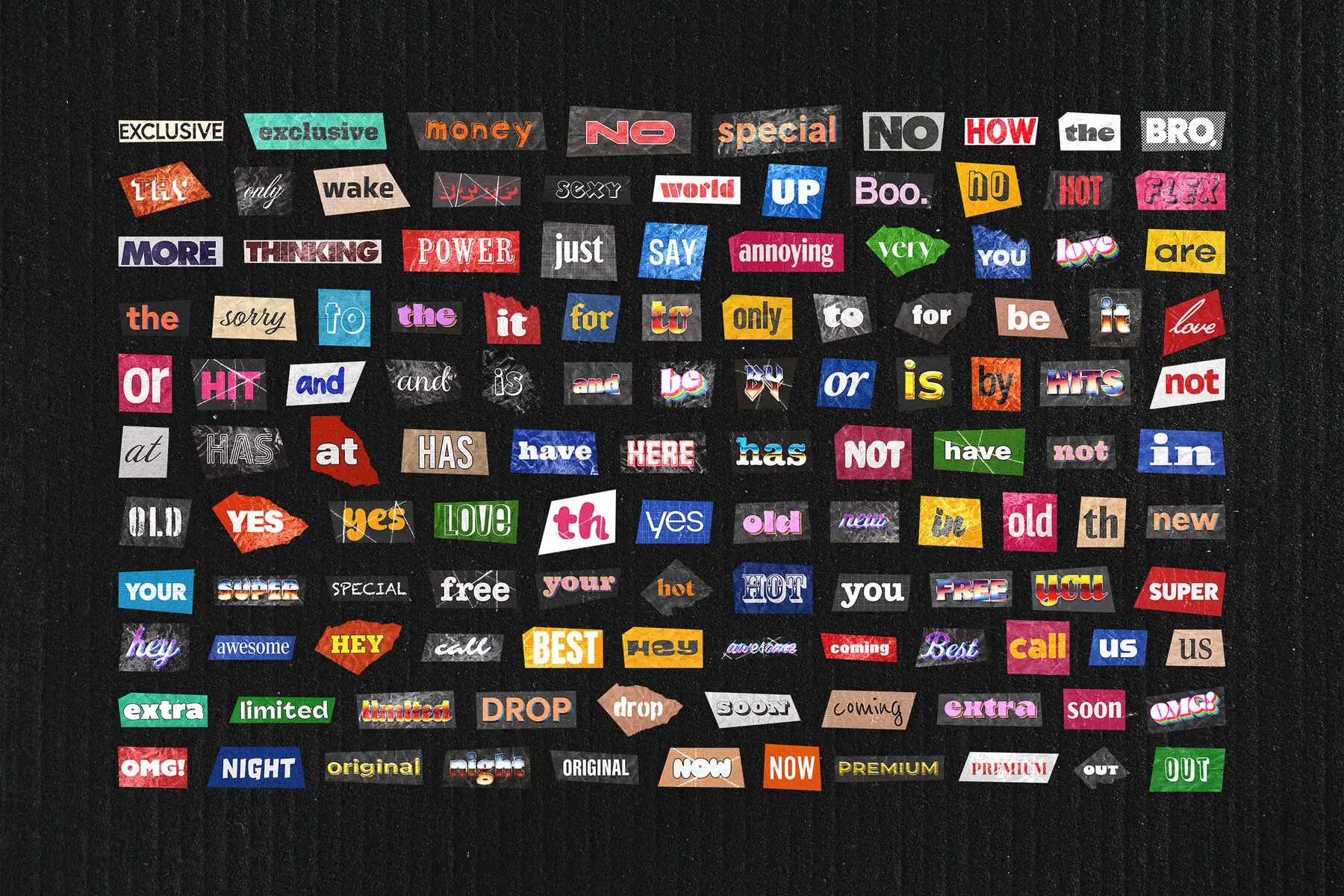 Ransom Note Letters Collection Graphics - YouWorkForThem