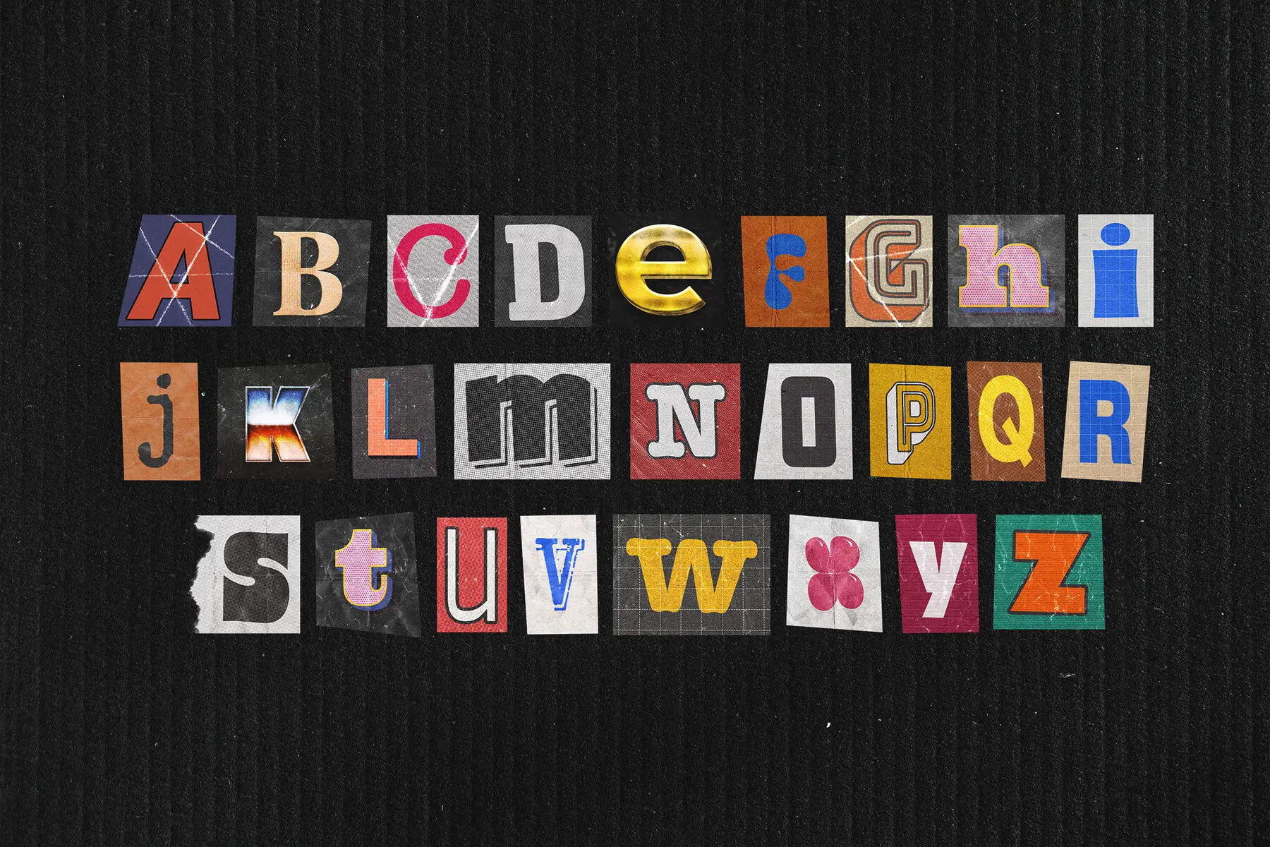 Ransom Note Letters Collection Graphics - YouWorkForThem
