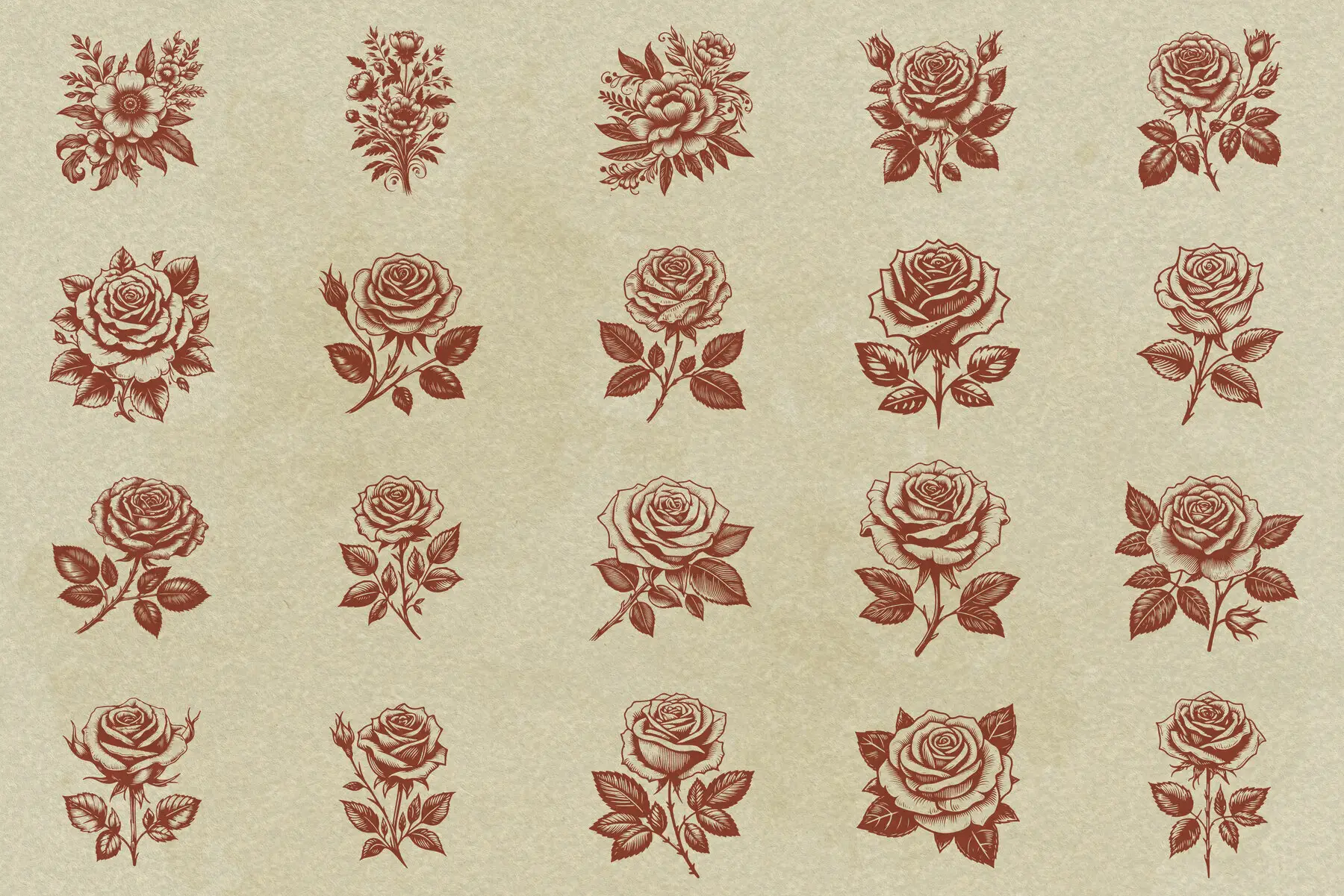 Classic Botanicals - 20 Vectors Illustrations - YouWorkForThem