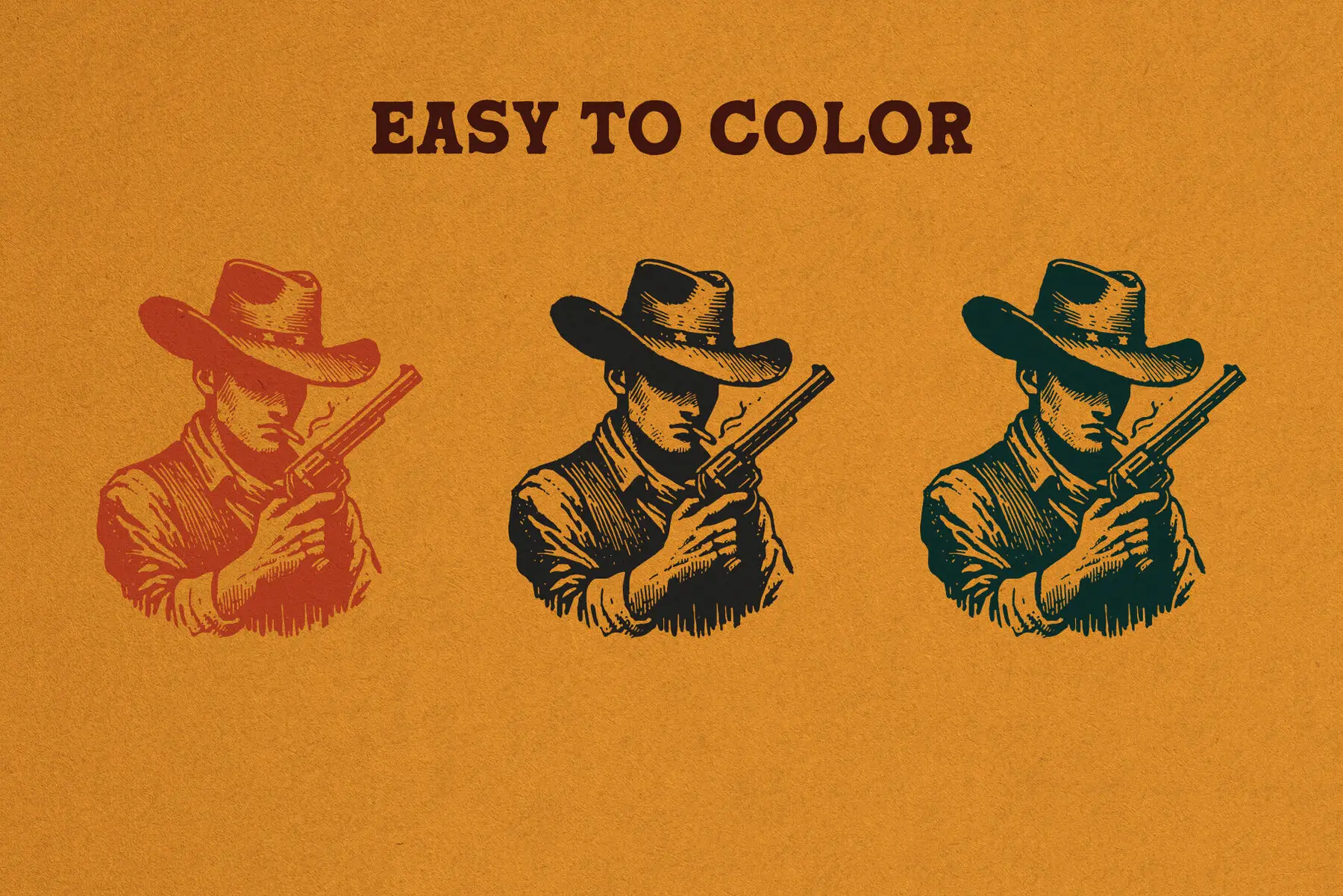 Authentically Western Illustrations Graphics - YouWorkForThem