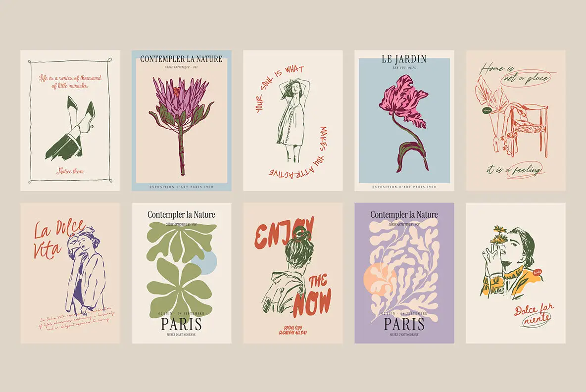 Modern Art Print Posters Illustrations - YouWorkForThem