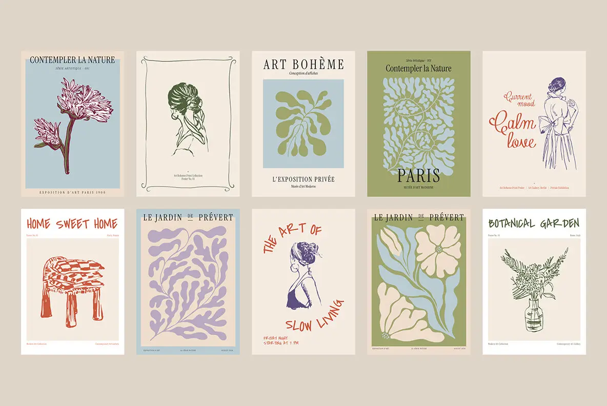 Modern Art Print Posters Illustrations - YouWorkForThem