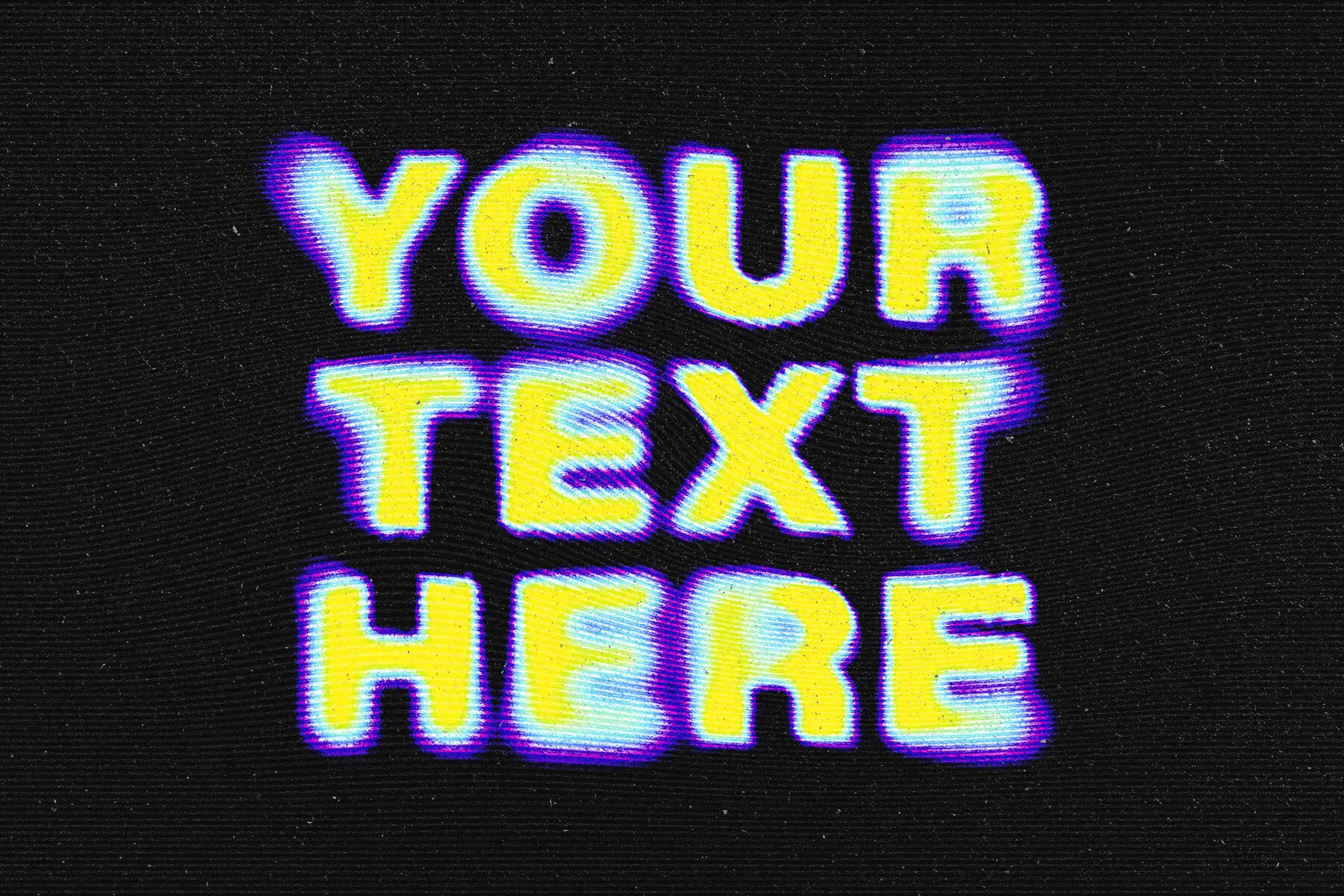 Wave Halftone Text Effect - YouWorkForThem