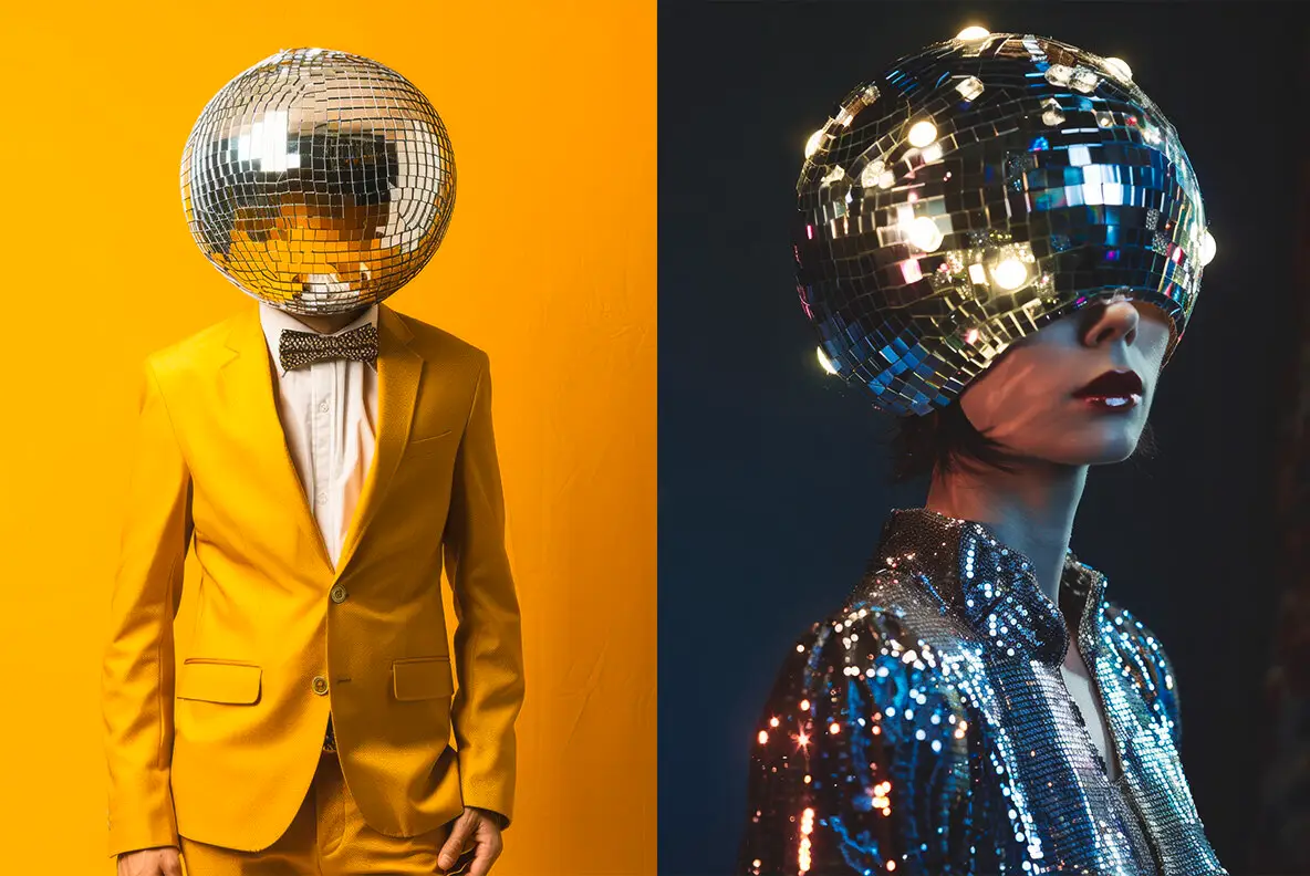 Disco ball heads Graphics - YouWorkForThem