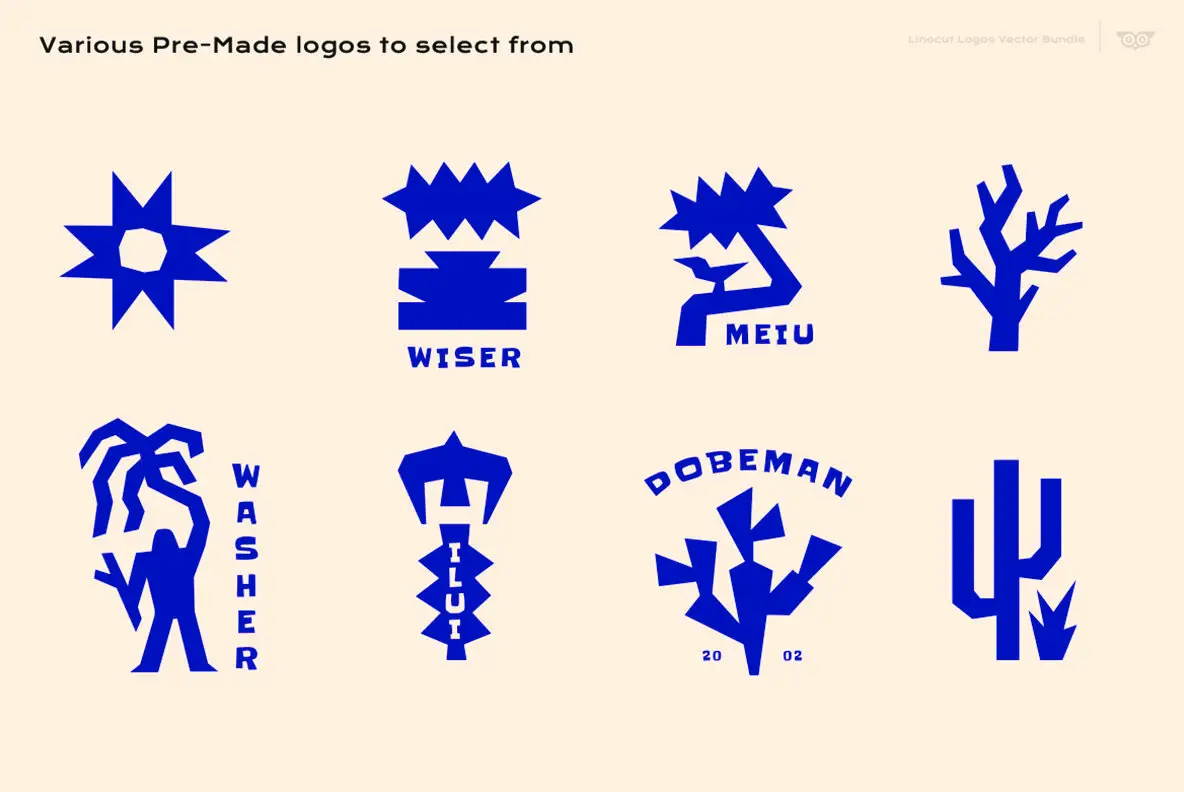 Linocut Logos Graphics - YouWorkForThem