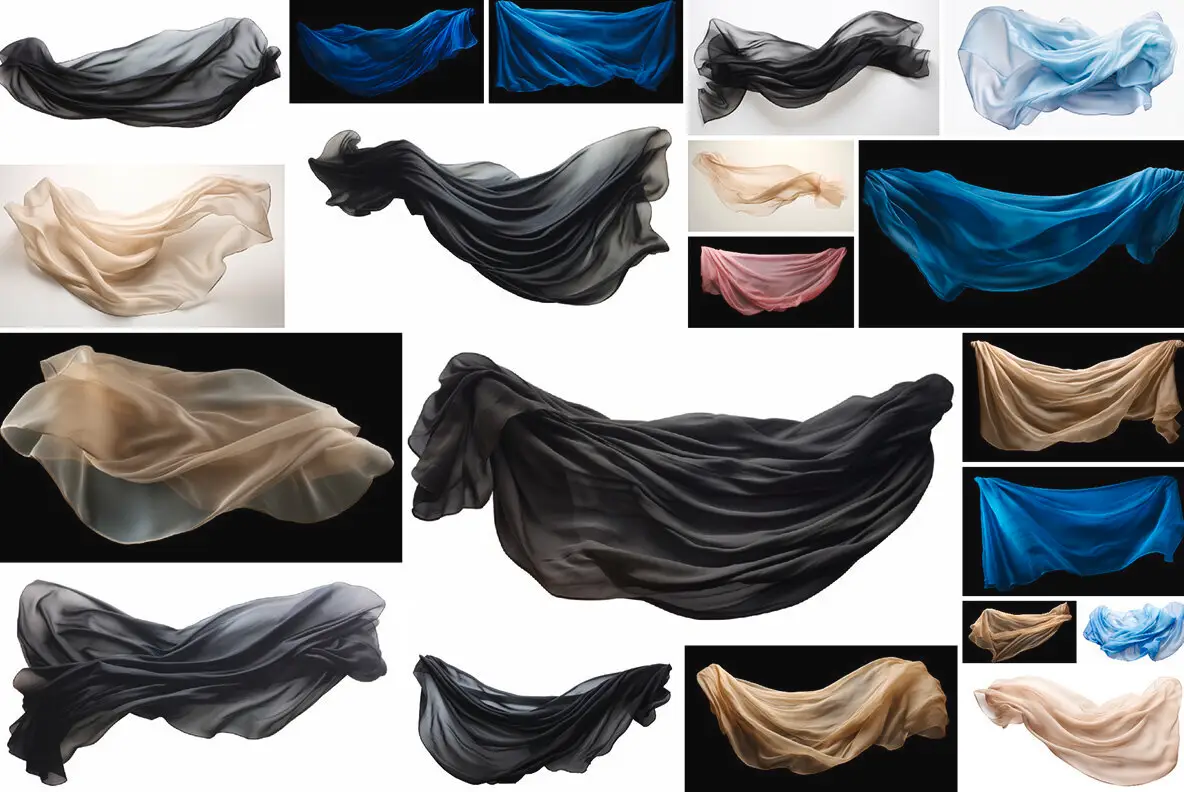 Floating fabric Objects - YouWorkForThem