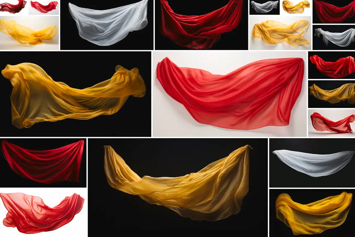Floating fabric Objects - YouWorkForThem
