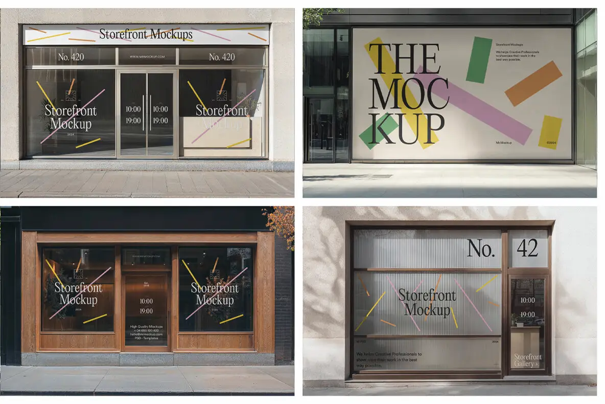 Storefront Mockups - Outdoor Scenes Mockups - YouWorkForThem