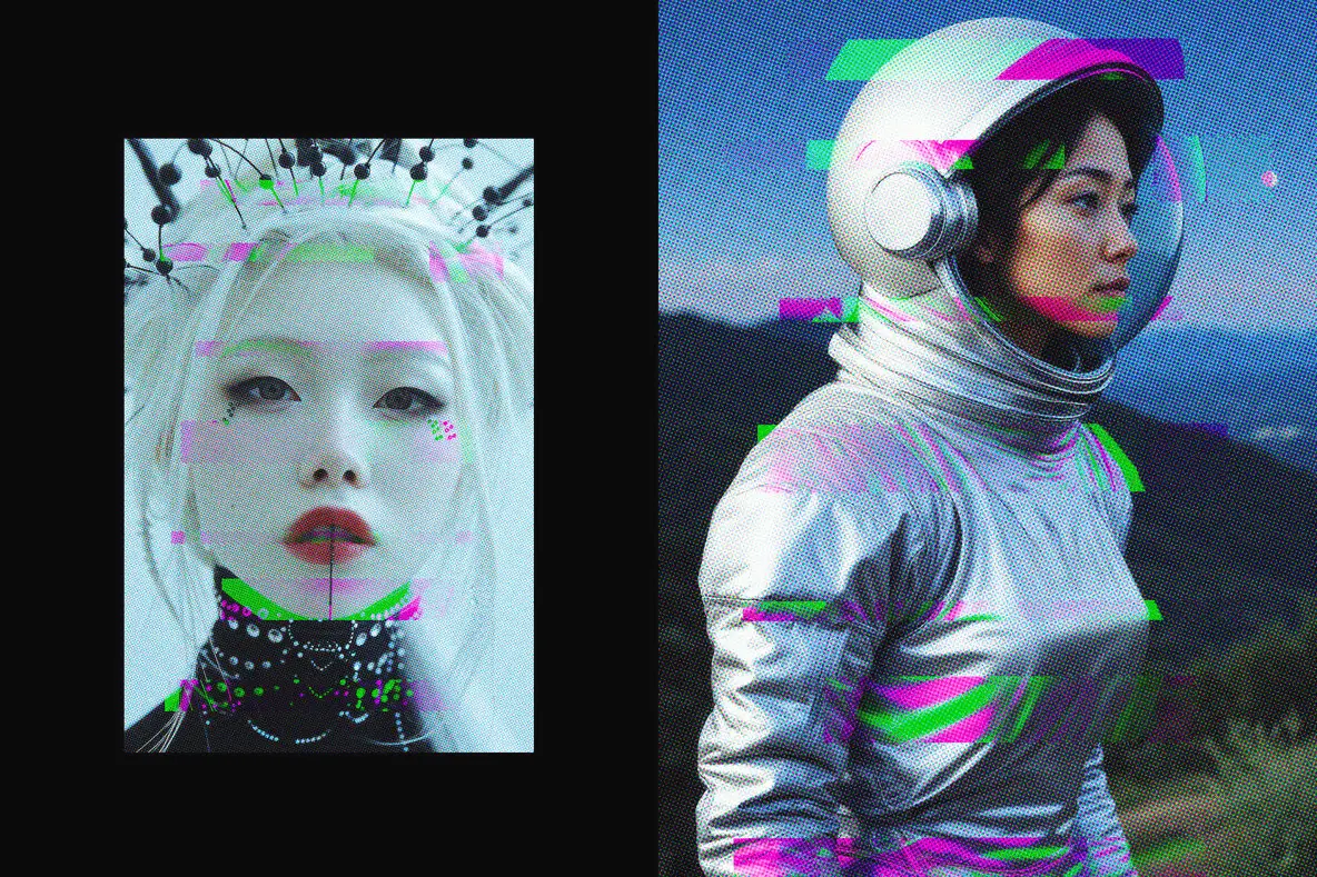 90s Screen Glitch Photo Effect Font - FontPath